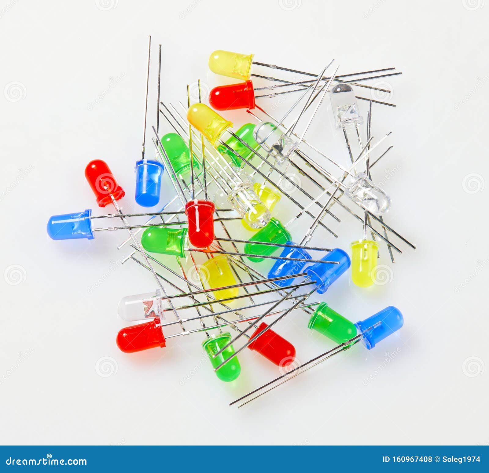 Colorful Diodes Closeup - Electronic Component for Learning, Training ...