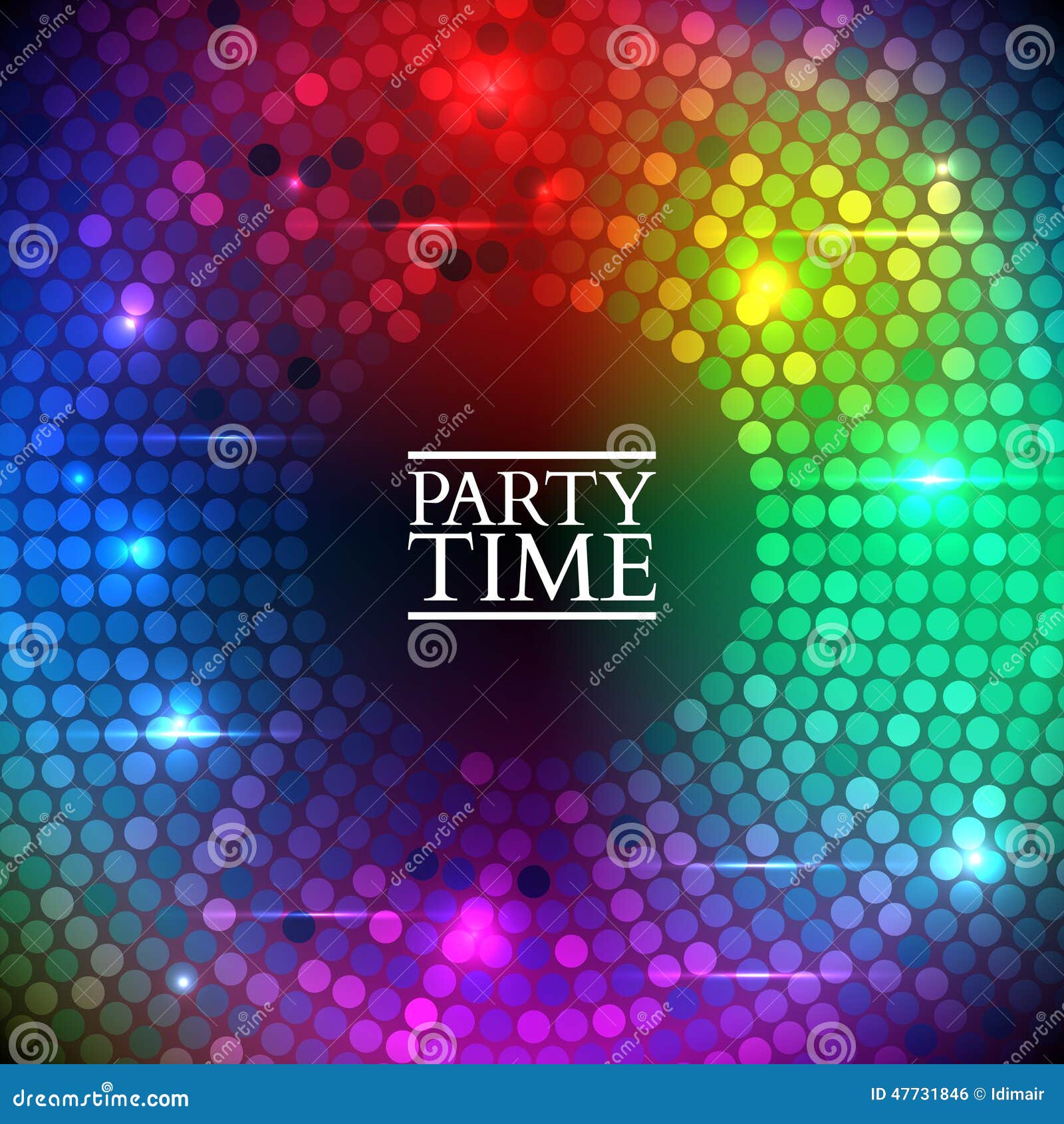 Colorful Disco Lights. Vector Stock Illustration - Illustration of ...