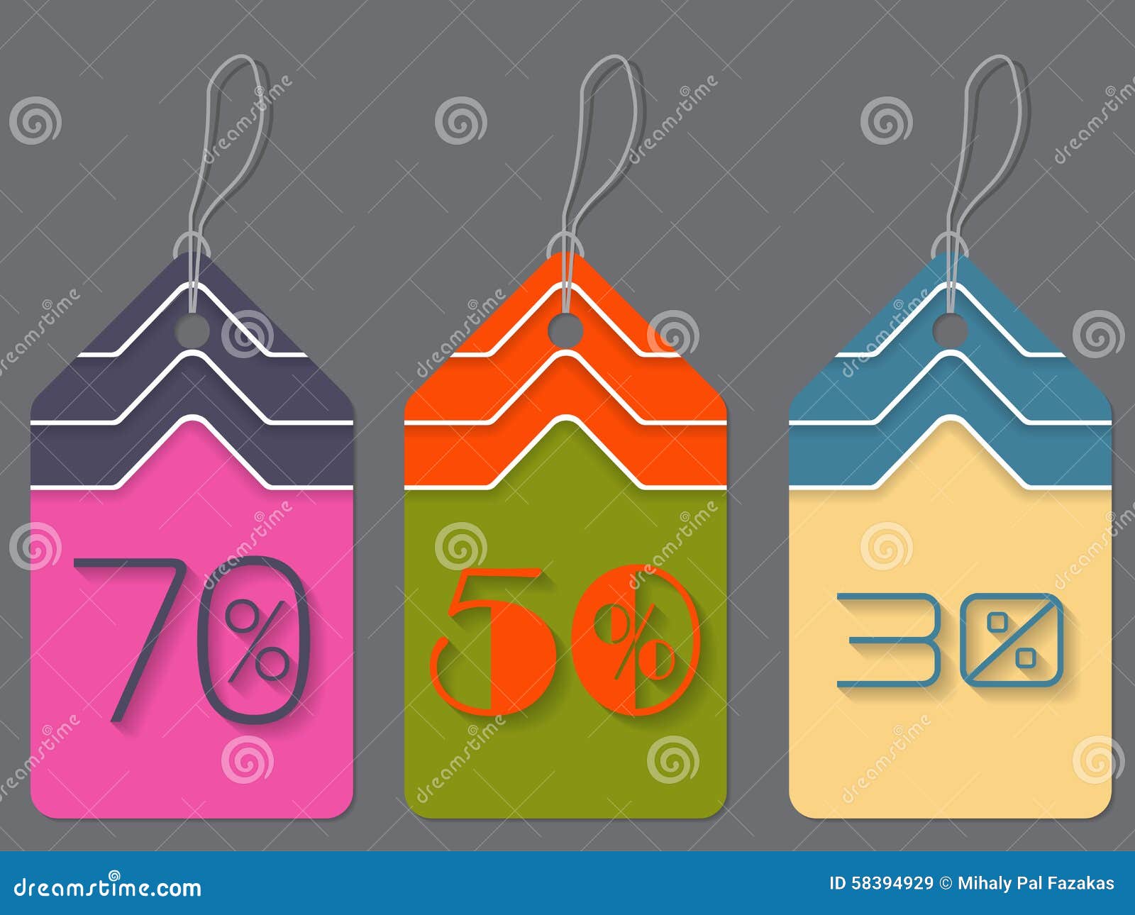 Colorful discount labels stock illustration. Illustration of retail ...