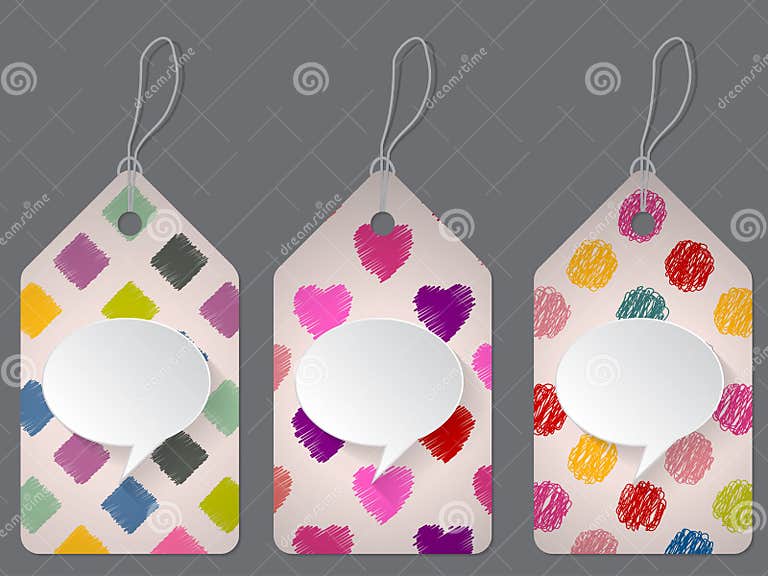 Colorful Discount Labels with Scribbled Elements Stock Vector ...