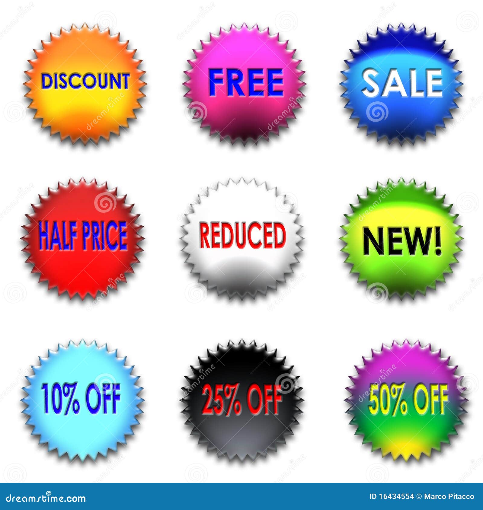 Colorful discount set stock illustration. Illustration of customer ...