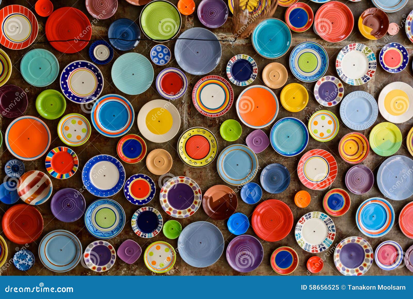 Colorful dish stock image. Image of shape, rainbow, round - 58656525