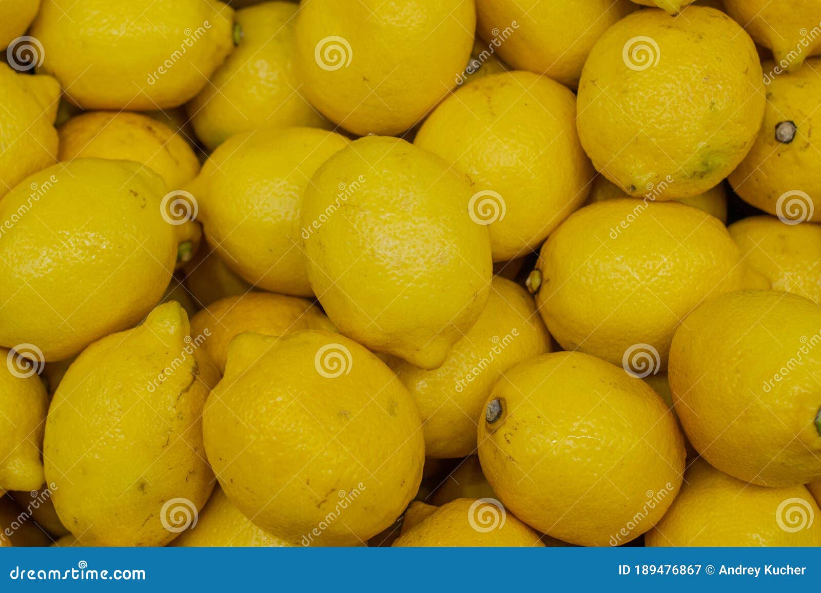 Colorful Display of Lemons in Market Stock Image - Image of food ...