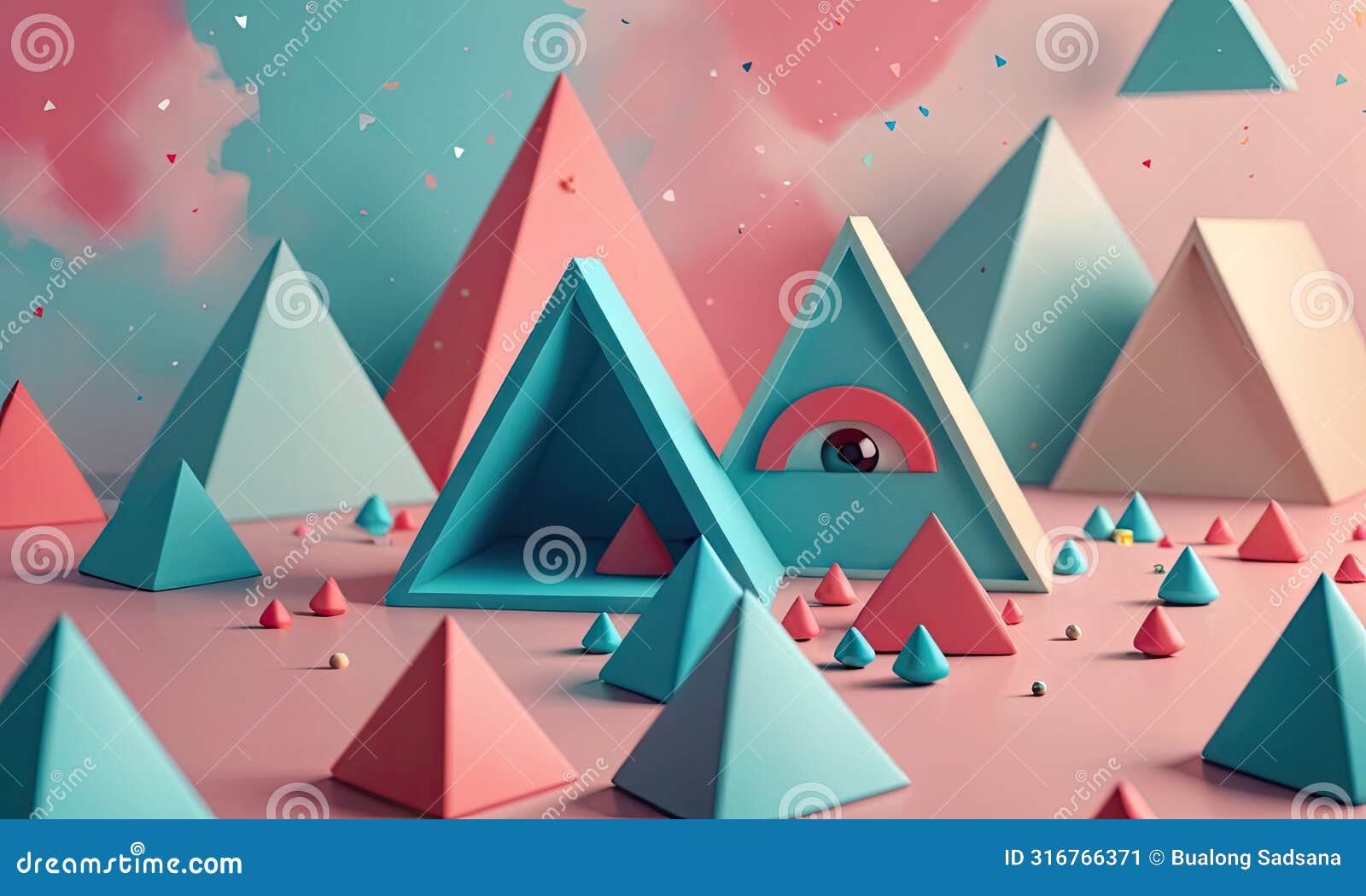 A Multitude Of Triangular Prismatic Structures Form A Sphere That Emits ...