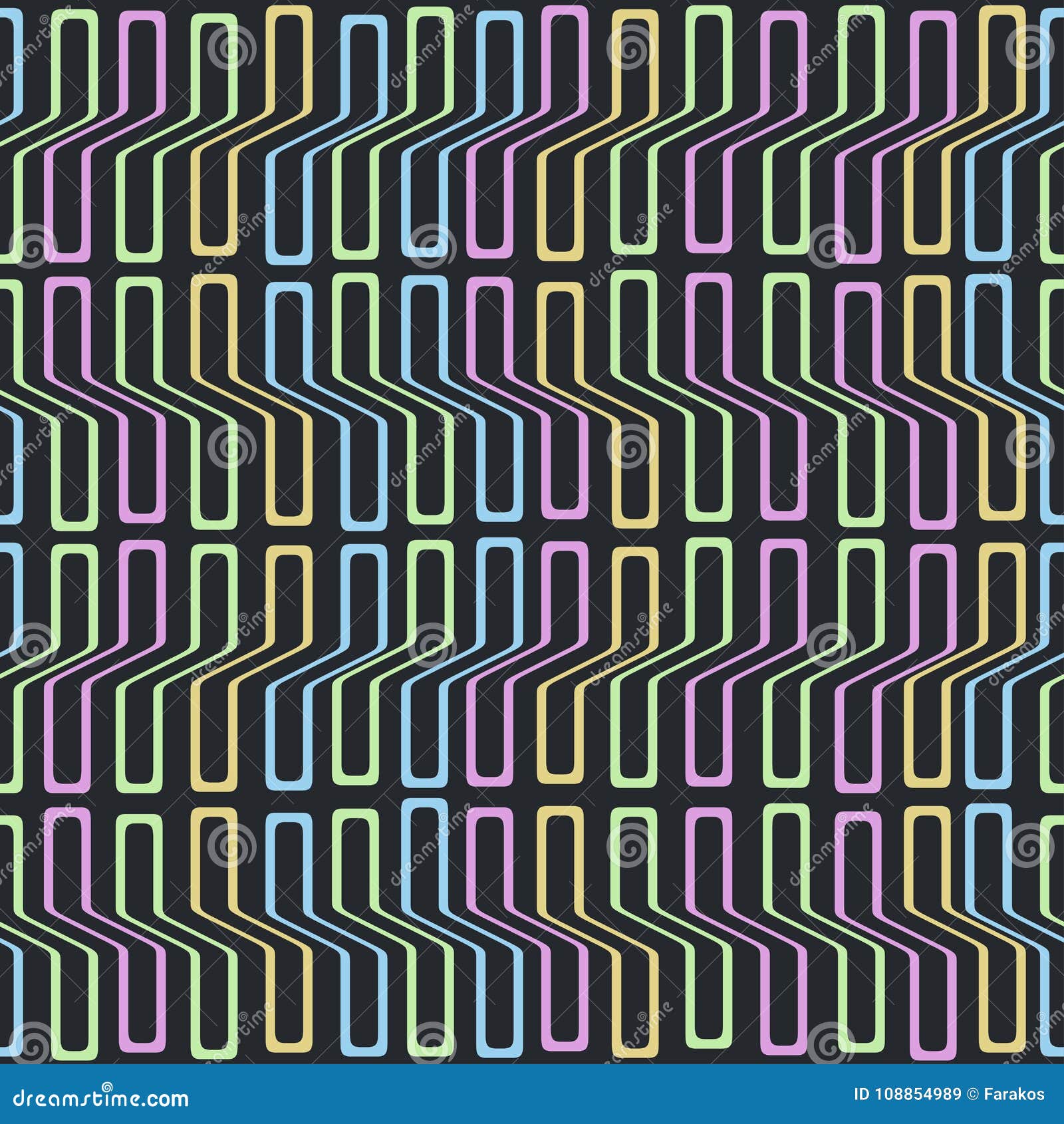 Colorful Distorted Rounded Rectangle Shapes Pattern Stock Vector ...