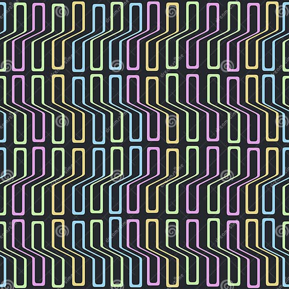 Colorful Distorted Rounded Rectangle Shapes Pattern Stock Vector ...