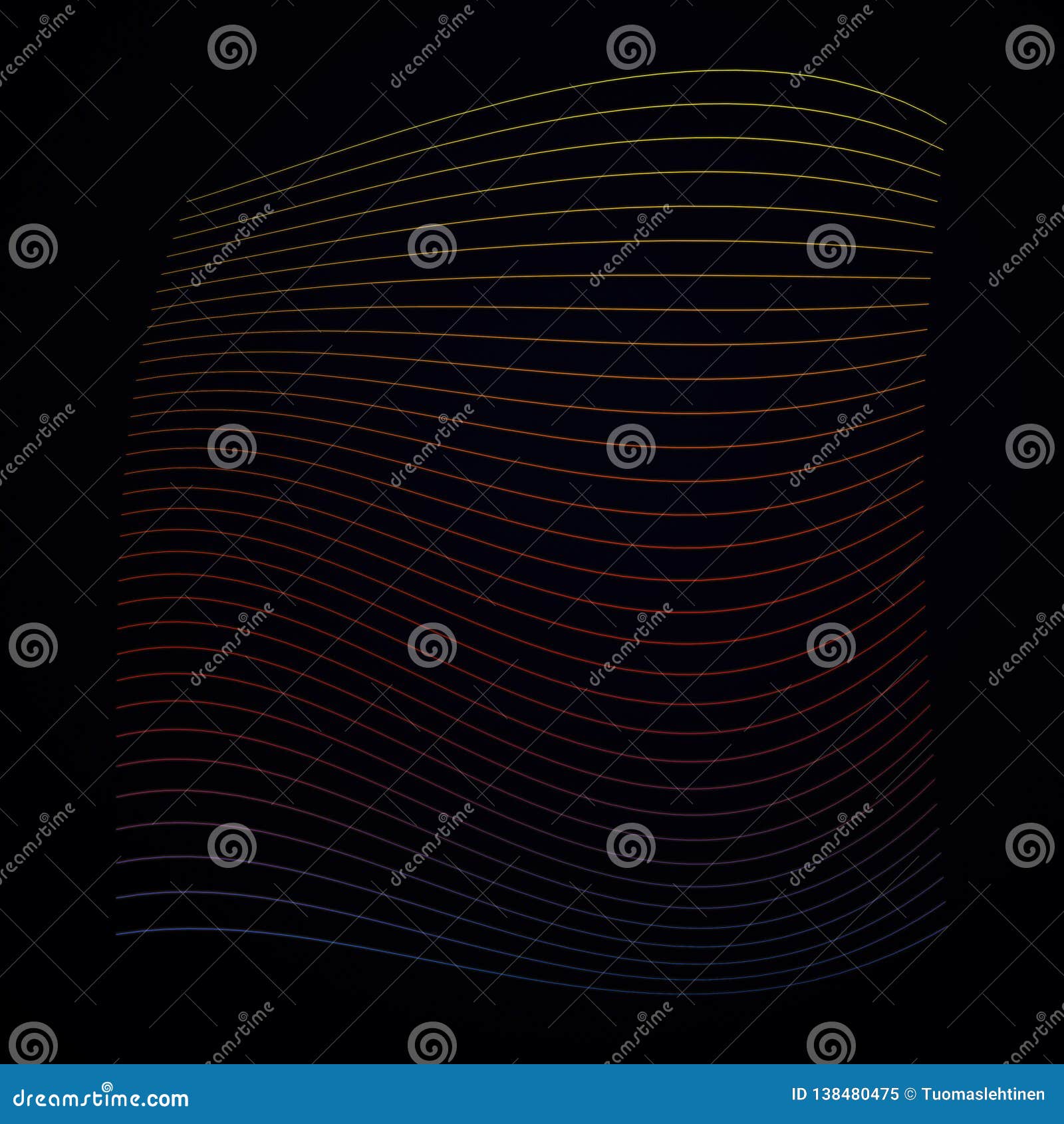 Colorful and Distorted Wave Lines Stock Illustration - Illustration of ...