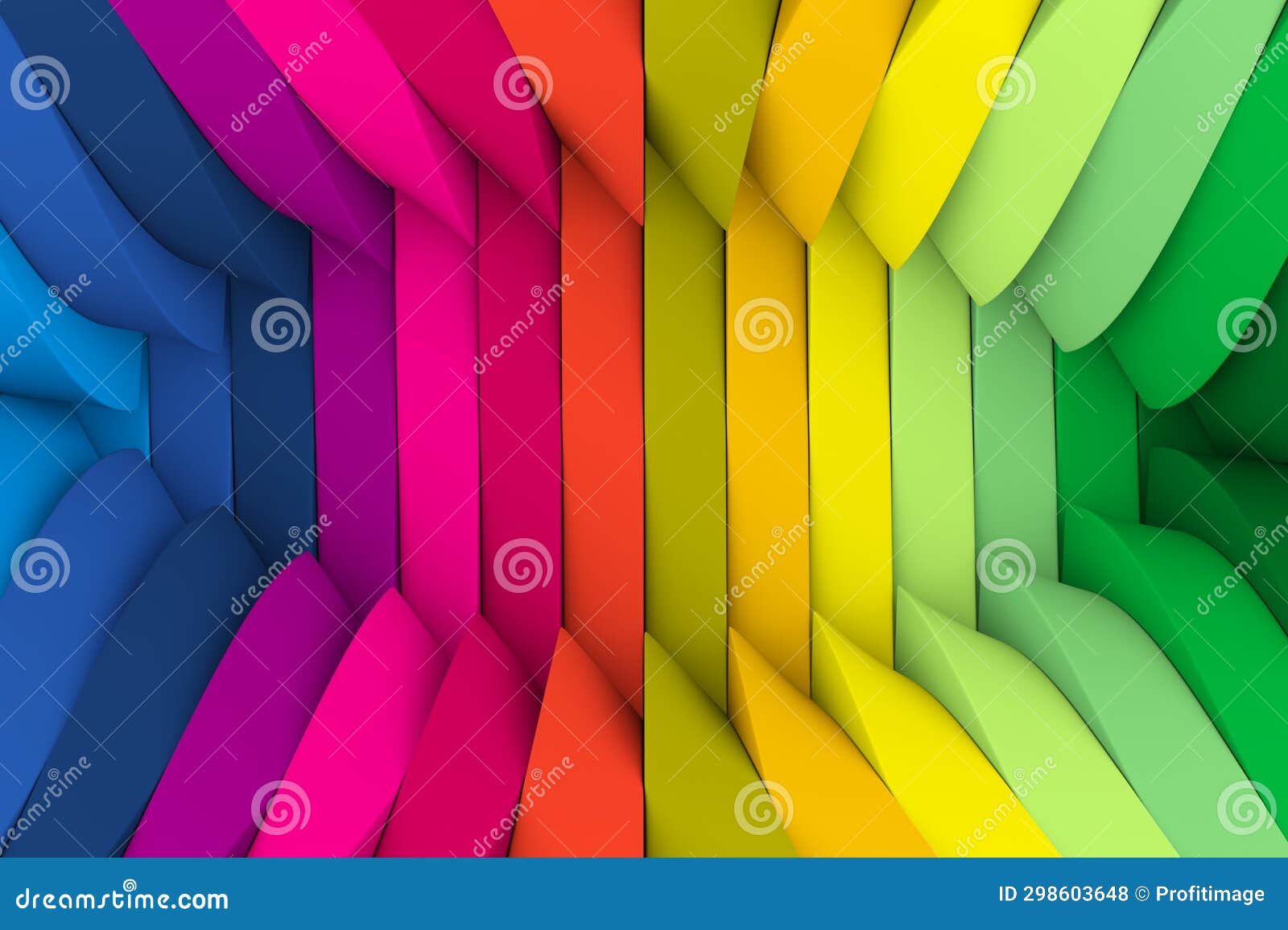 Colorful Distorted Waves Abstract Background 3D Stock Illustration ...