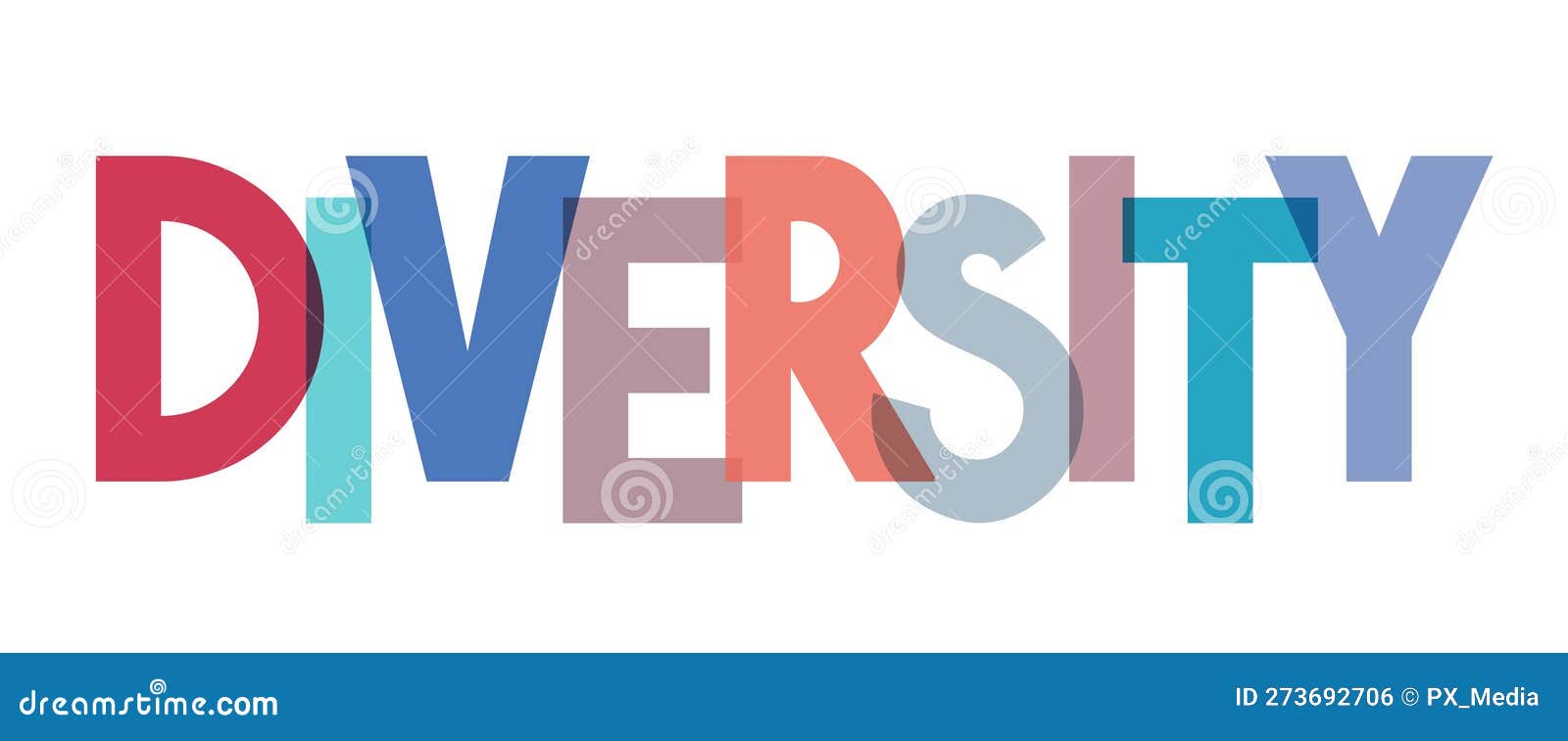 Colorful Diversity Word on White Background - Typographical Concept ...