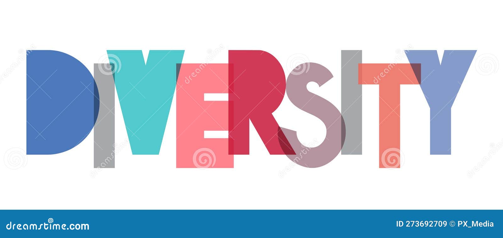 Colorful Diversity Word on White Background - Typographical Concept ...