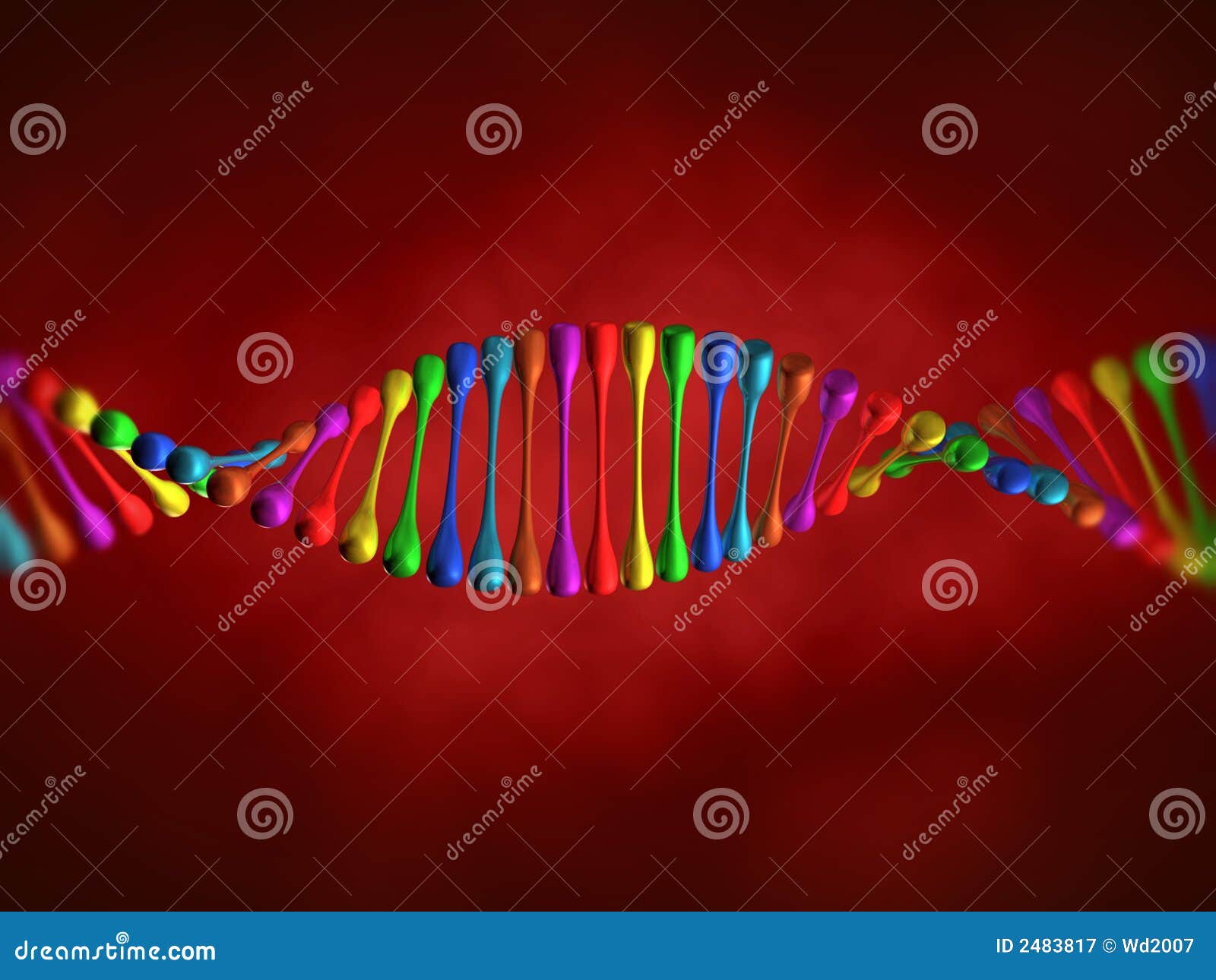 Colorful DNA abstract stock illustration. Illustration of science - 2483817