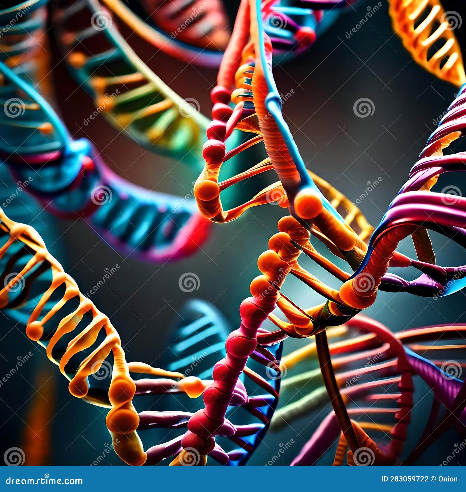 Colorful Dna - Ai Generated Image Stock Photo - Image of genes ...