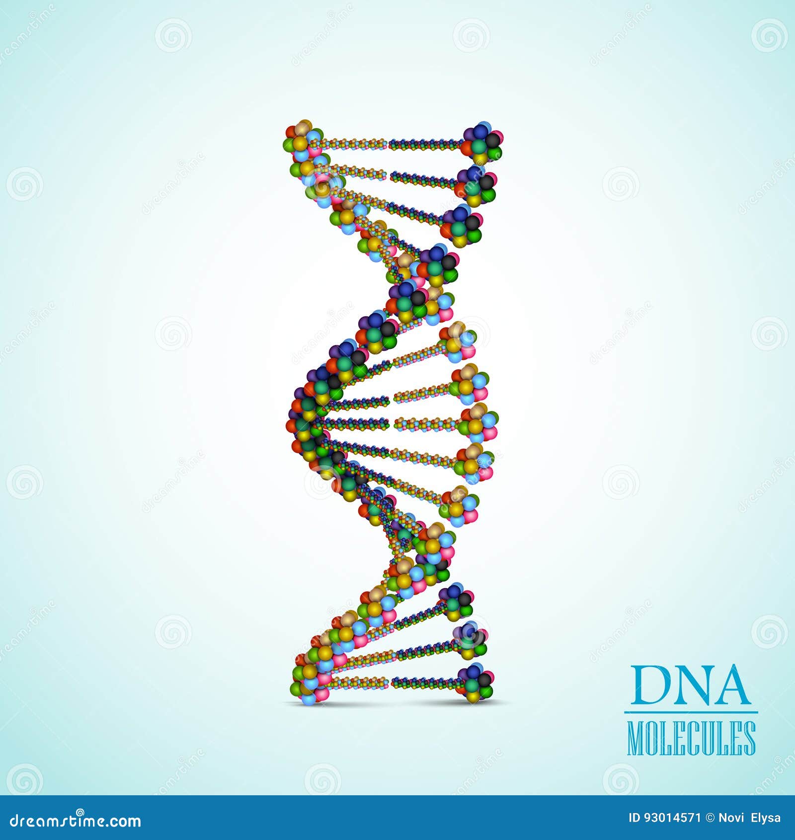 Colorful DNA background stock vector. Illustration of molecular - 93014571