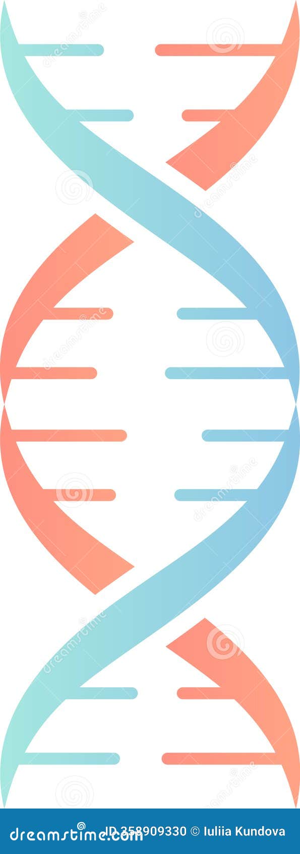 DNA Helix Life Structure And Red Blood Cells 3d Illustration ...