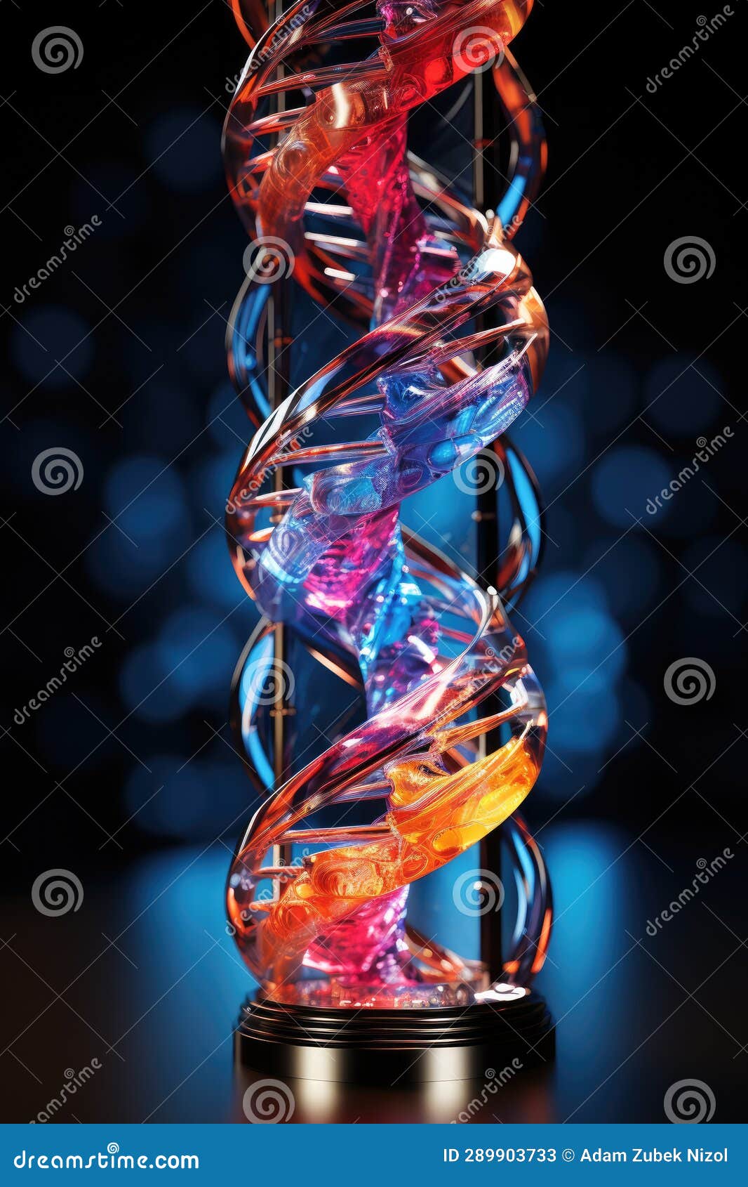 A colorful dna model stock illustration. Illustration of colourful ...