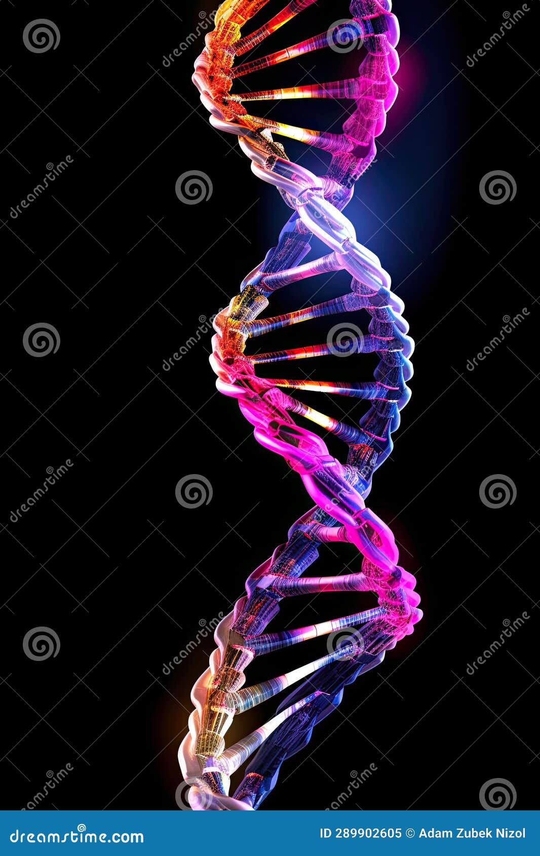 A colorful dna strand stock illustration. Illustration of colourful ...