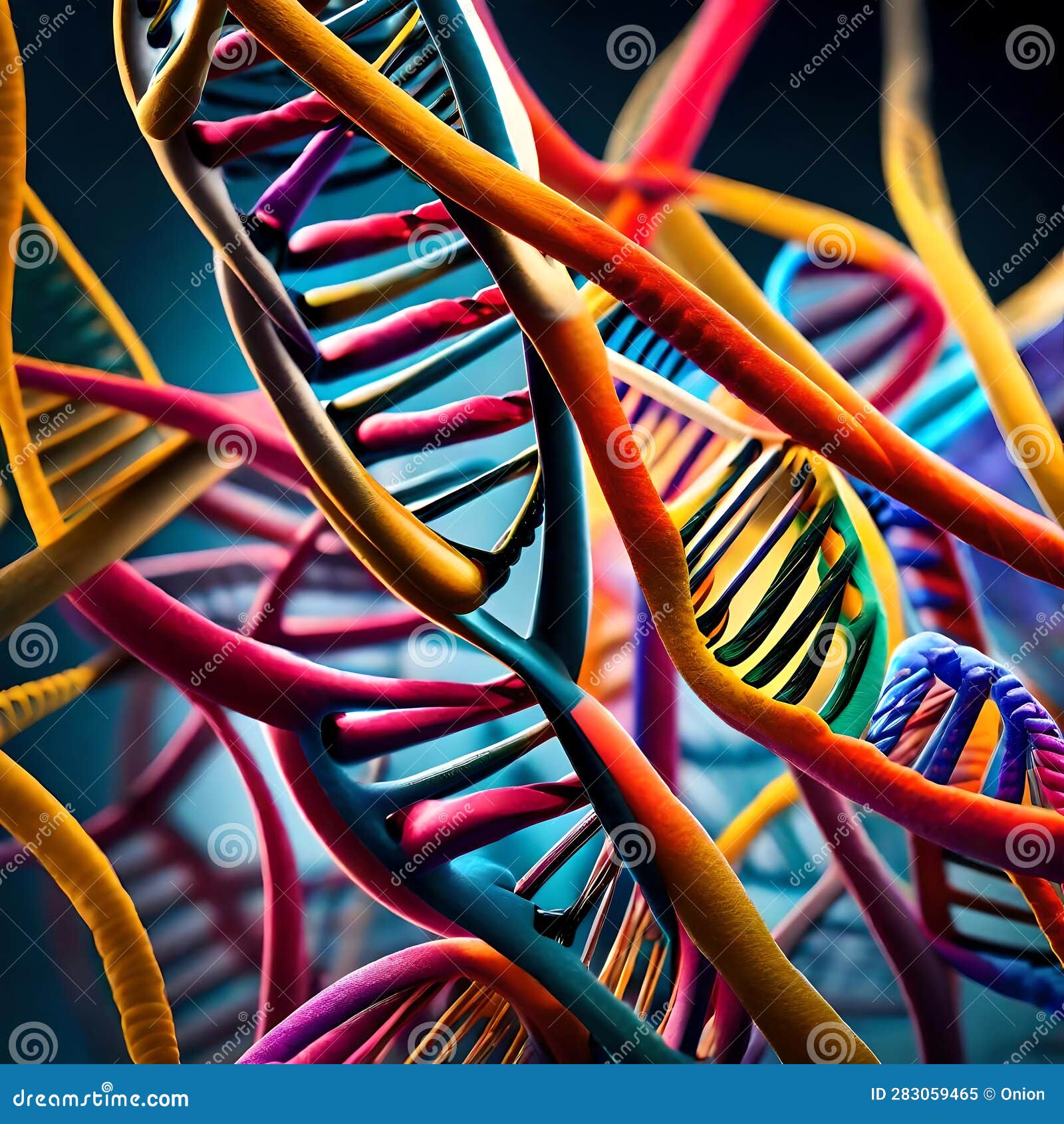 Colorful Dna - Ai Generated Image Stock Image - Image of stranded ...