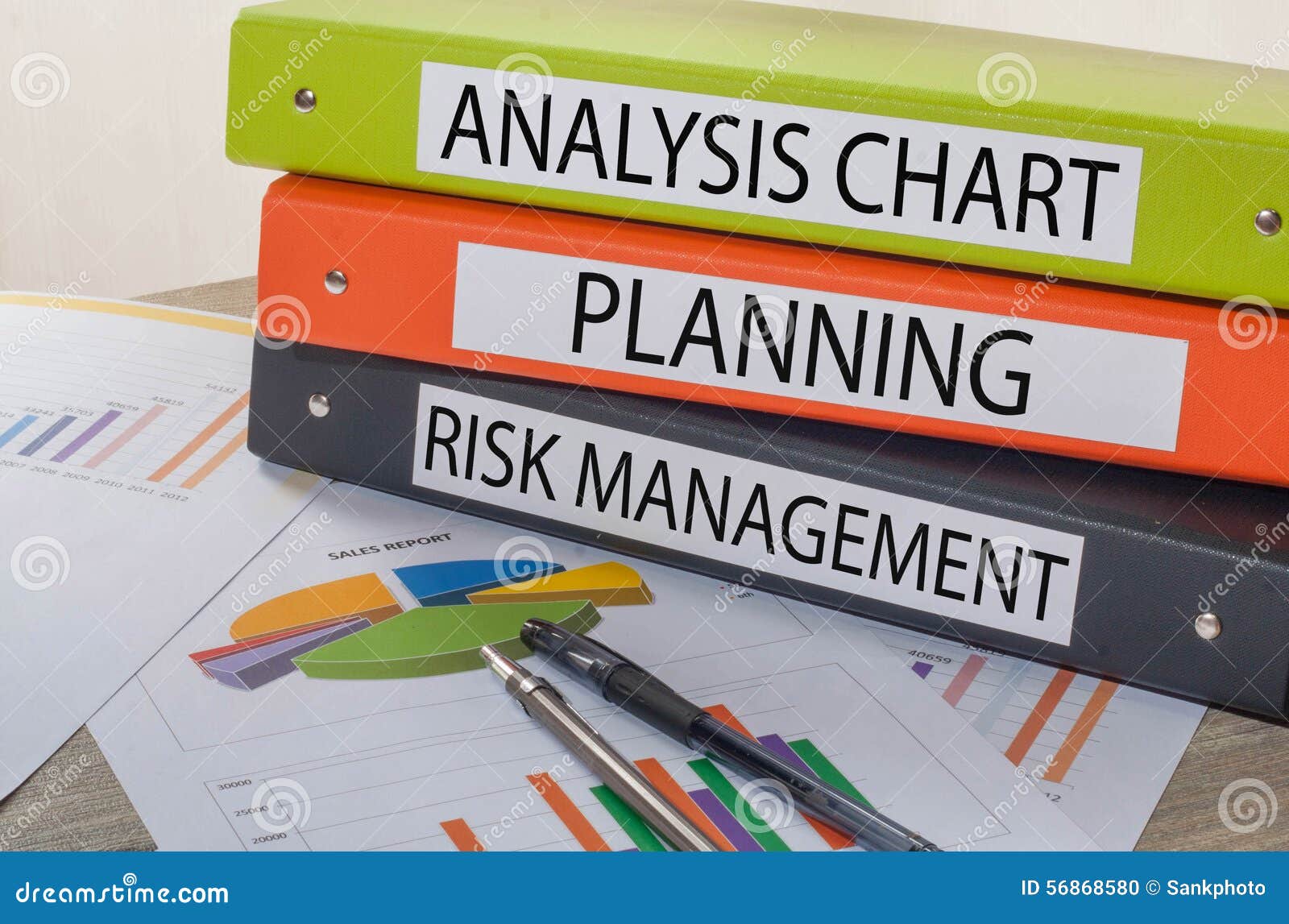 Colorful document binders stock photo. Image of accounting - 56868580