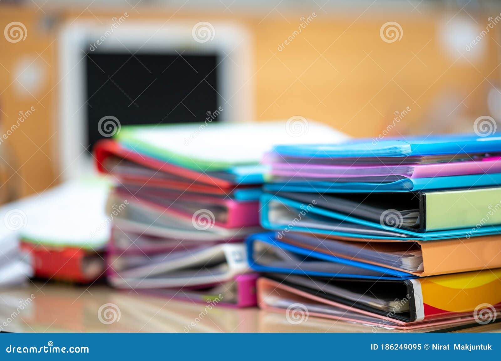 Colorful document files stock image. Image of organization - 186249095