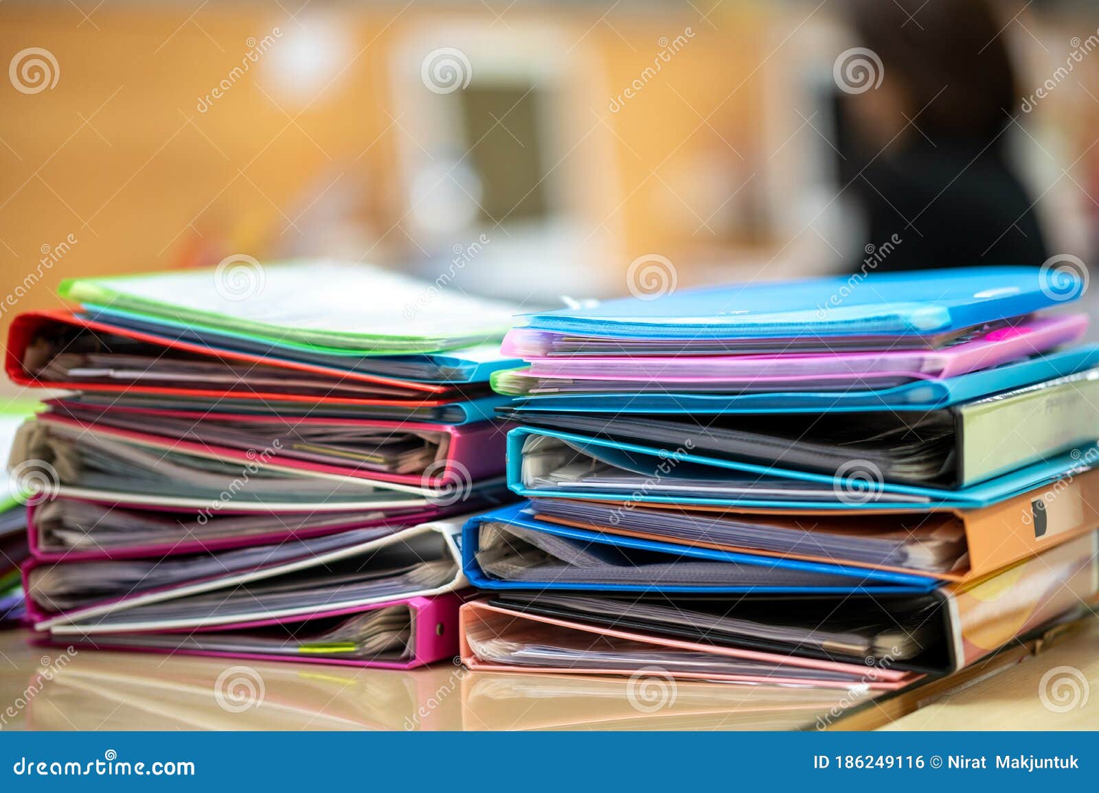 Colorful document files stock photo. Image of financial - 186249116