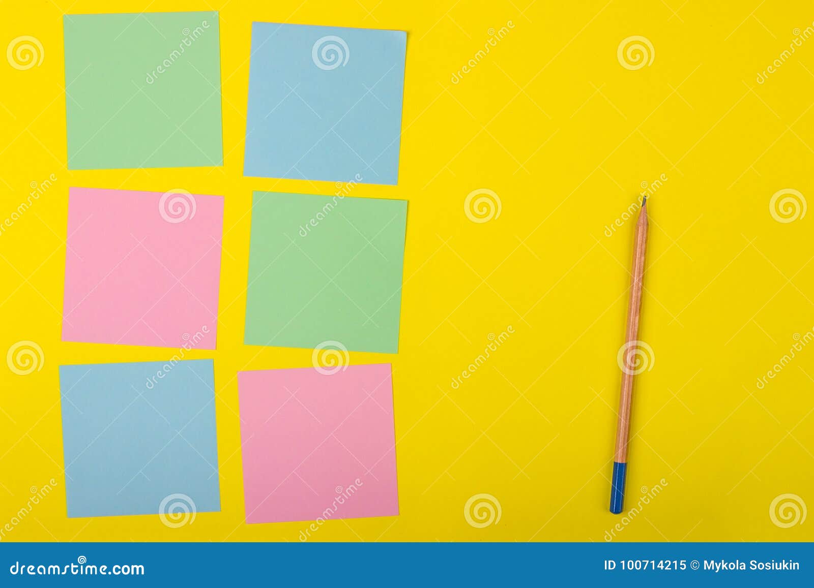 Colorful Documents with Copy Space on a Colored Background. View from ...