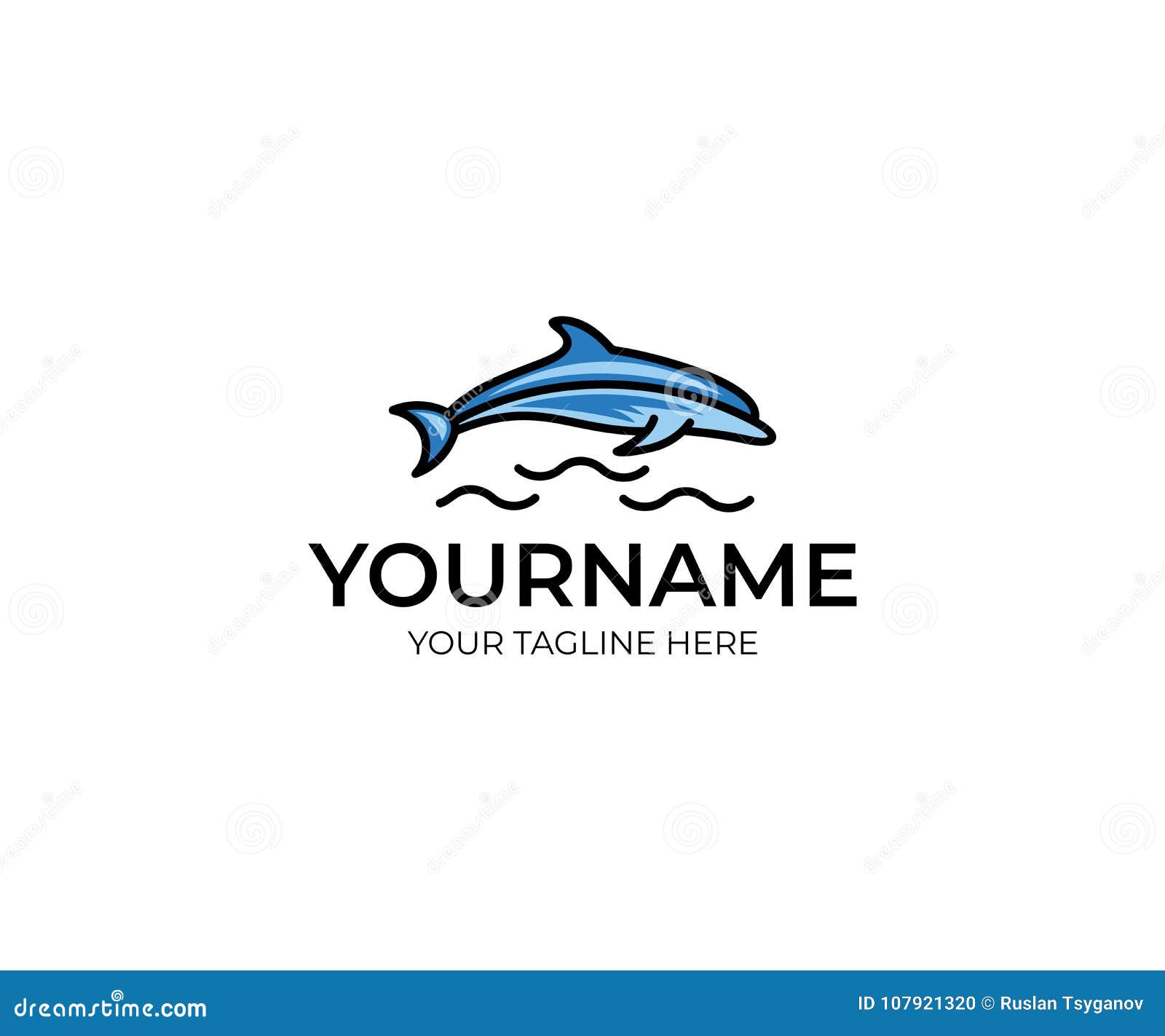 Colorful Dolphin Logo Template. Fish Vector Design Stock Vector ...