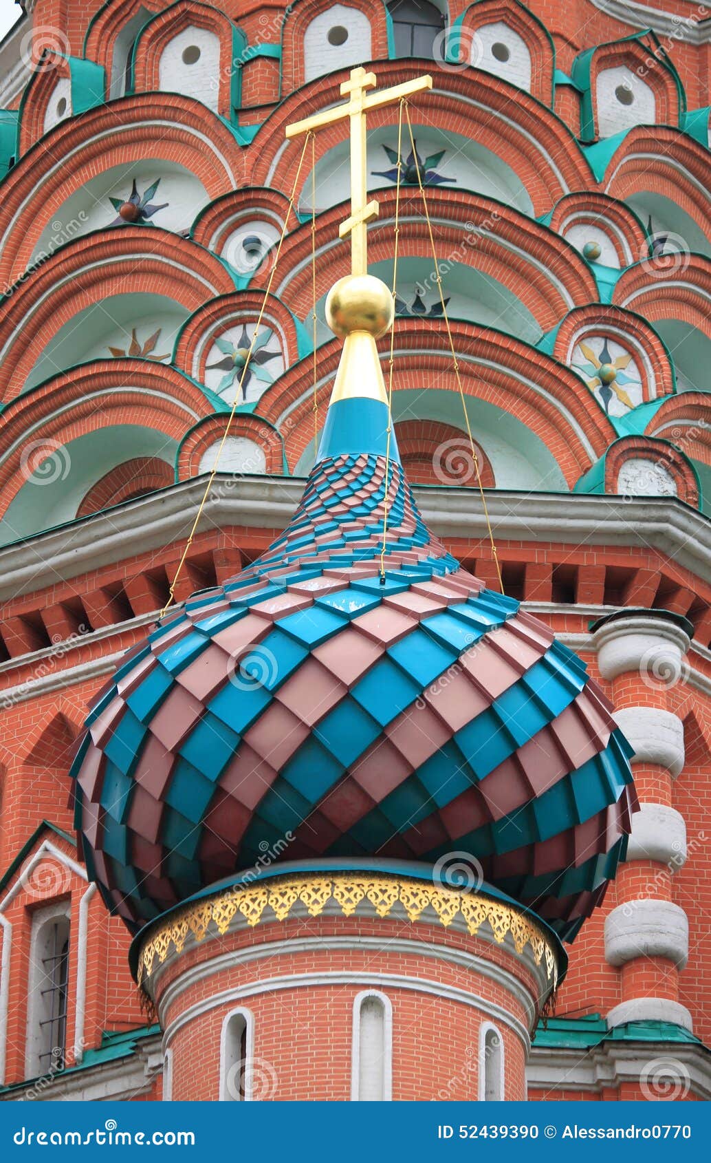 Colorful Dome in St. Basil Cathedral Stock Photo - Image of cityscape ...