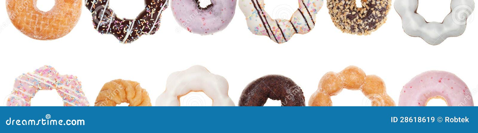 Colorful Donut Border stock image. Image of collection - 28618619