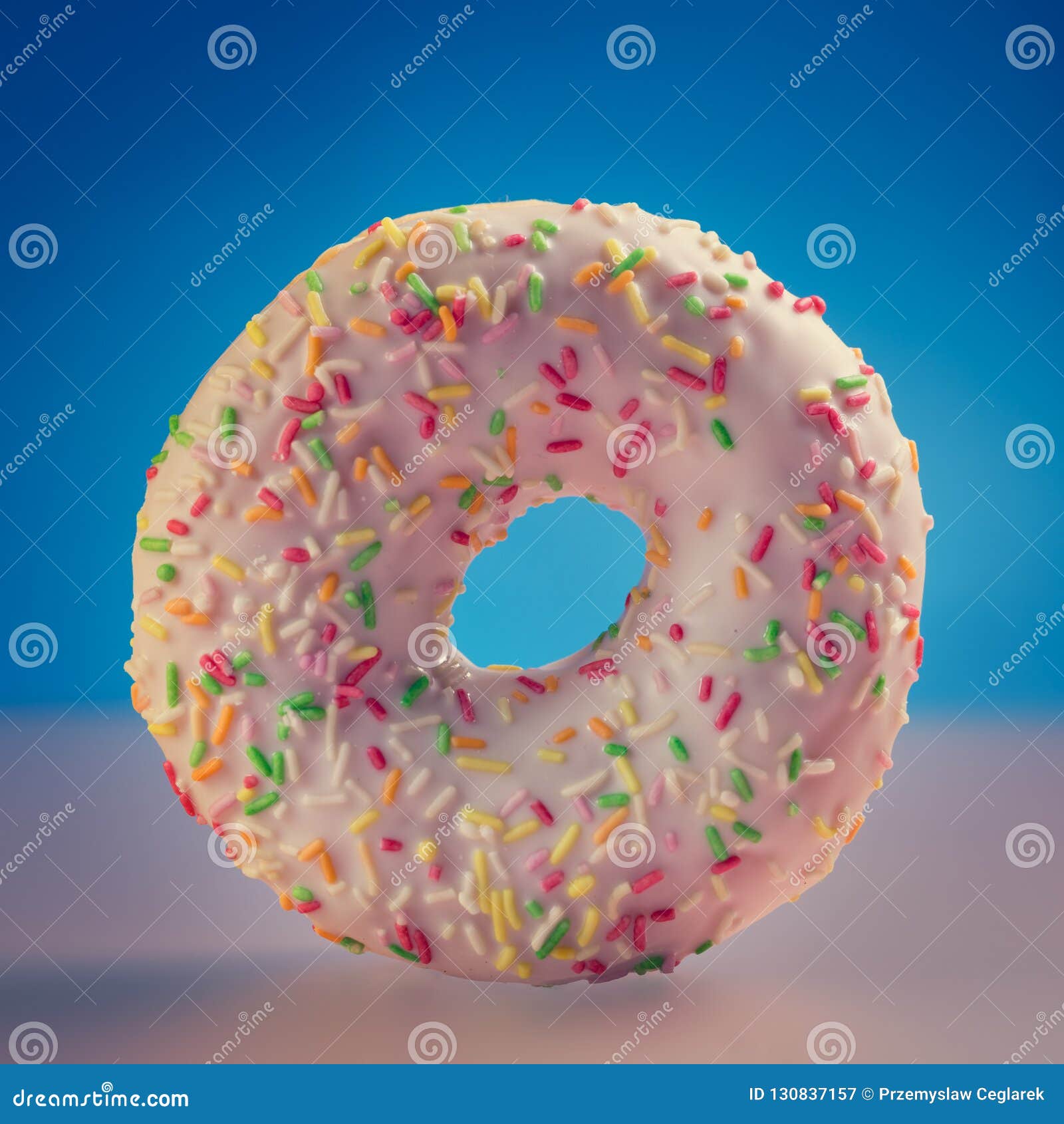 Colorful donut stock image. Image of color, sweet, icing - 130837157