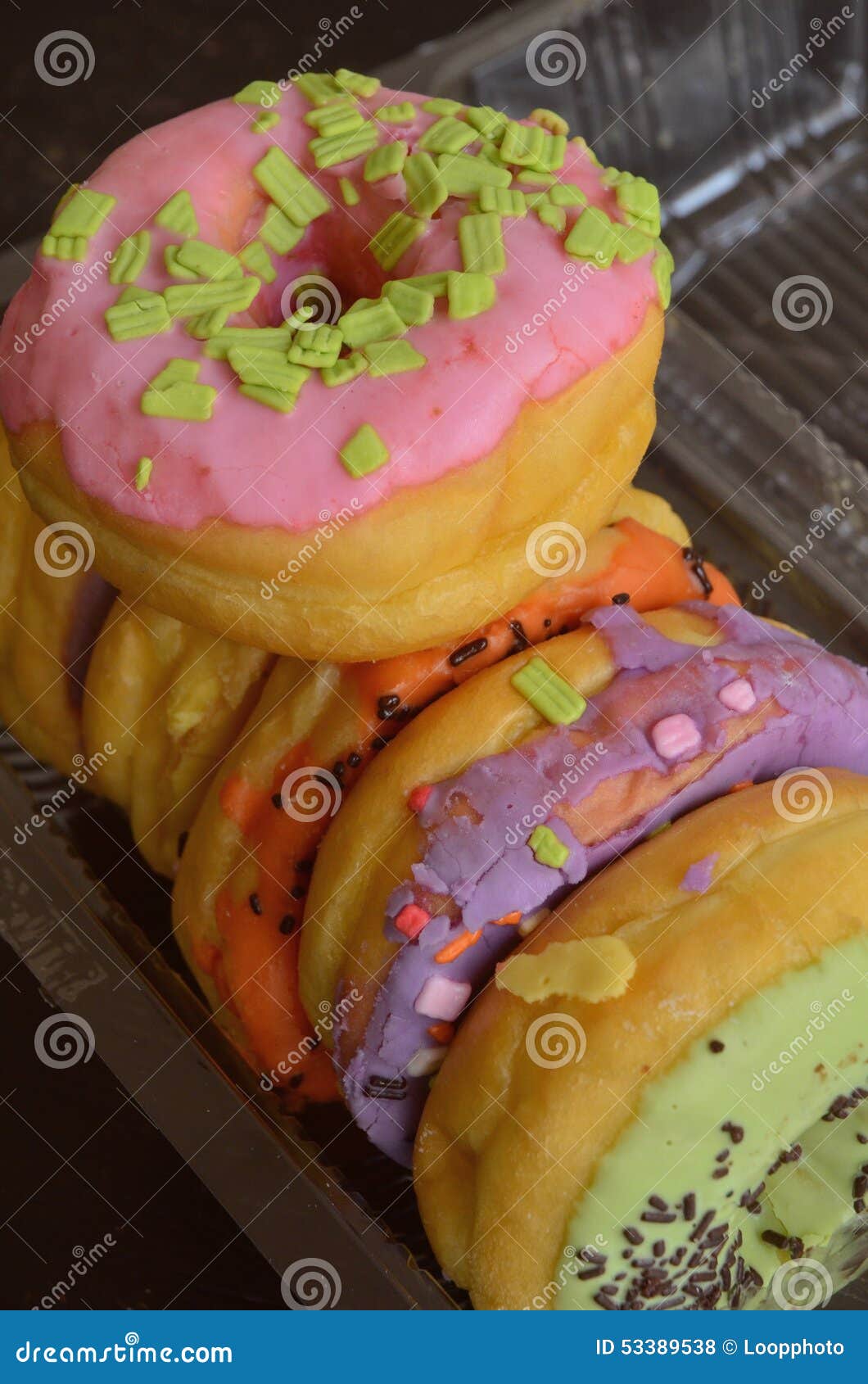 Colorful donut stock photo. Image of food, sweet, dessert - 53389538