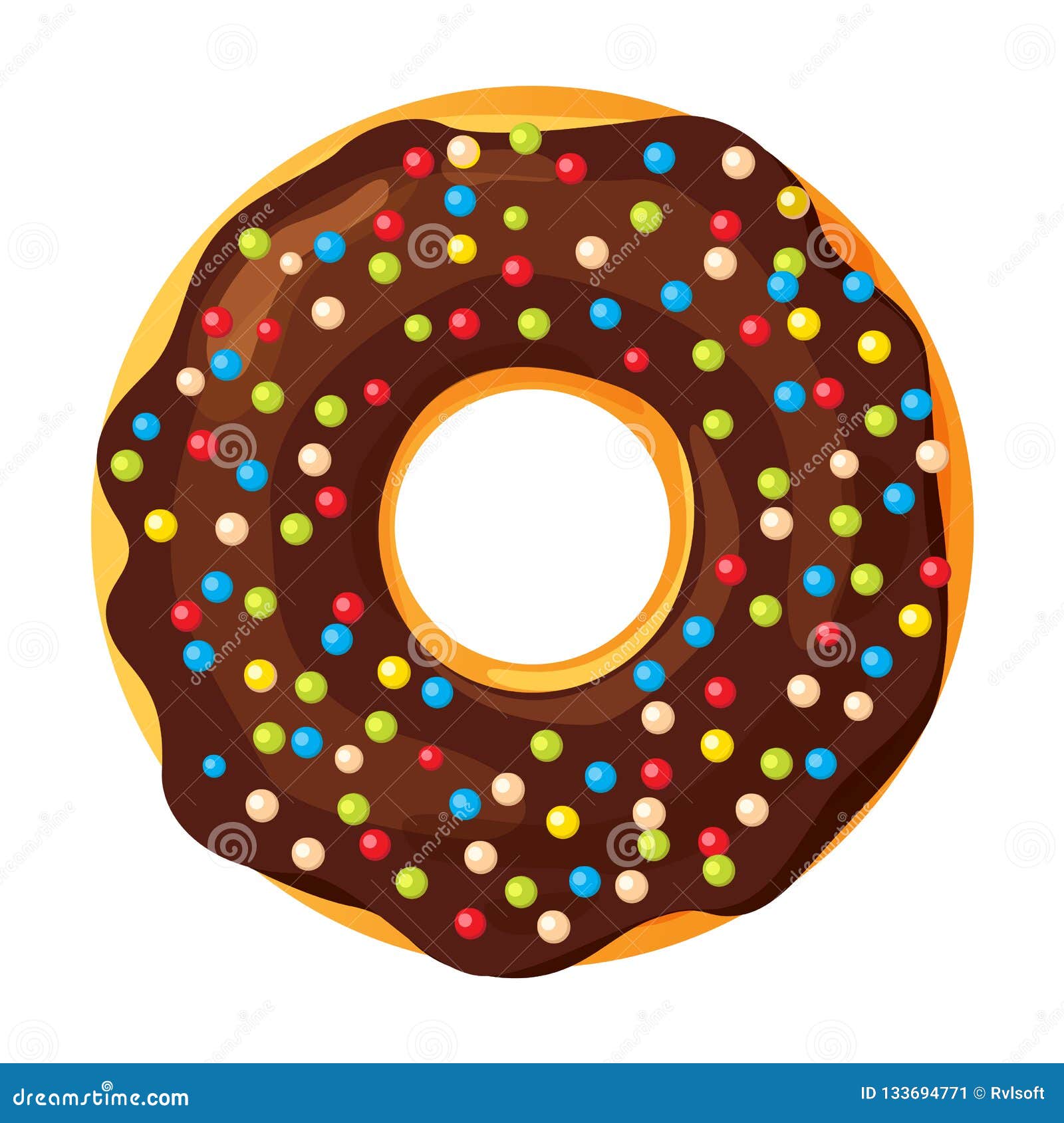 Colorful Pie And Donut Charts Divided In 7 Sections. Circle Diagrams ...