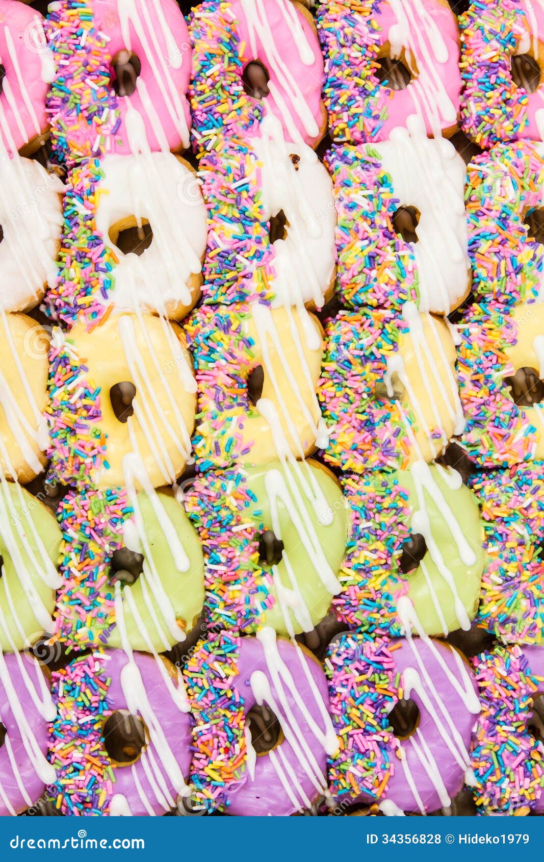 Colorful donuts. stock photo. Image of indulgence, food - 34356828