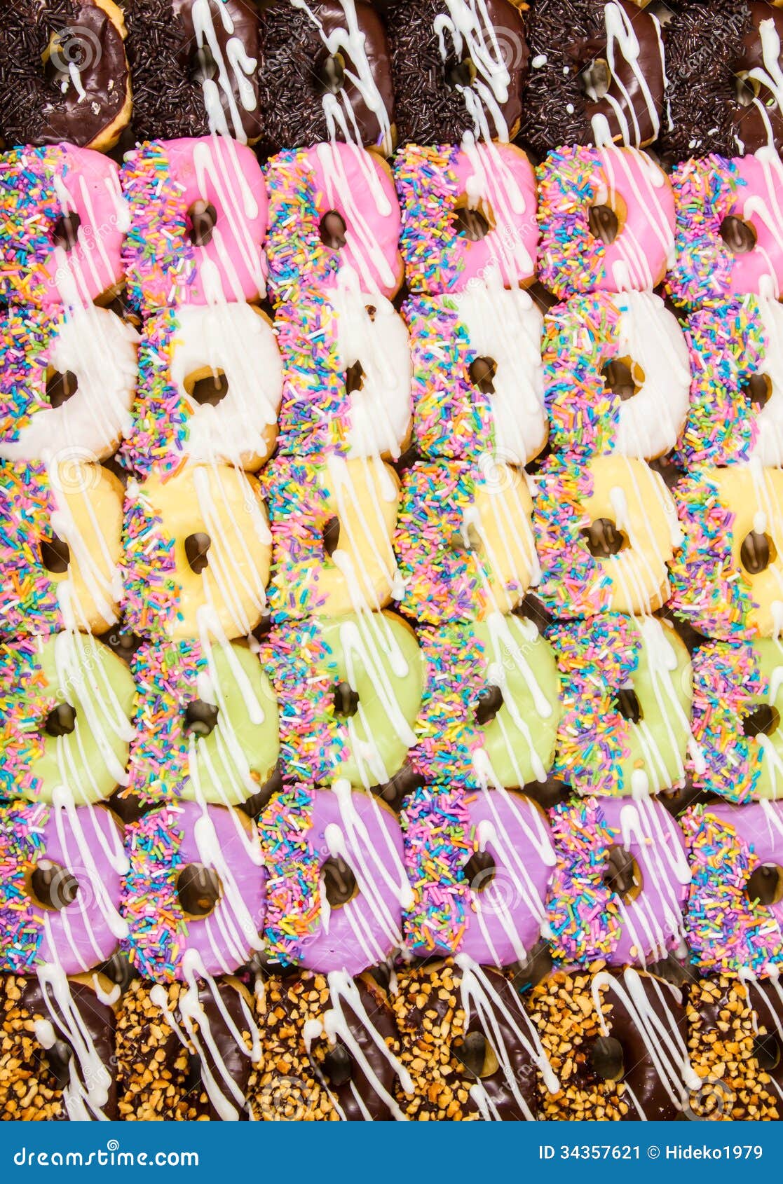 Colorful donuts. stock image. Image of pink, doughnuts - 34357621