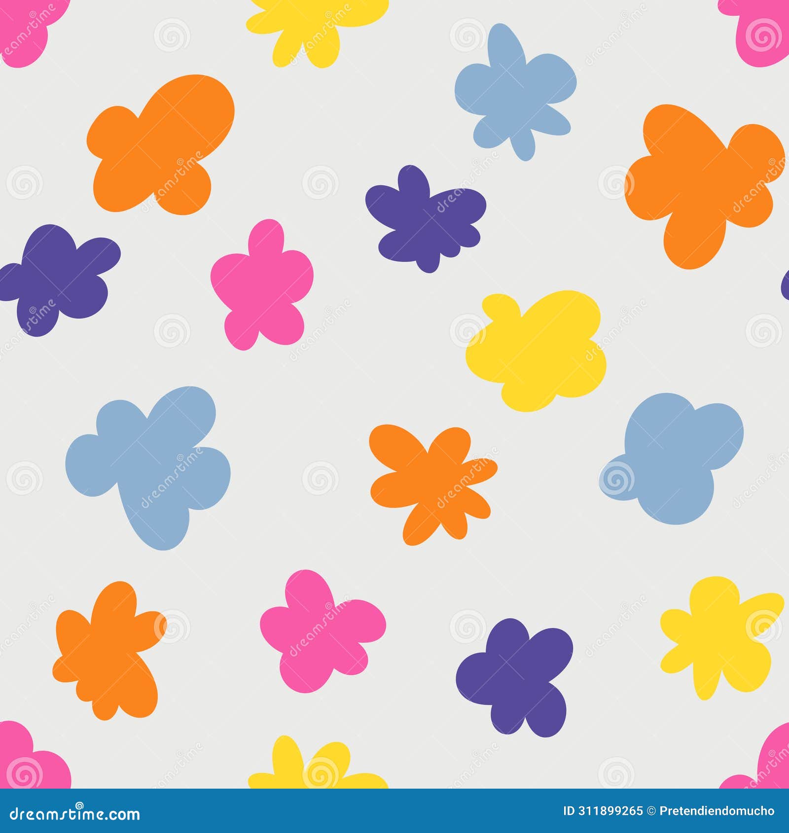 Colorful Doodles Seamless Pattern Stock Vector - Illustration of ...