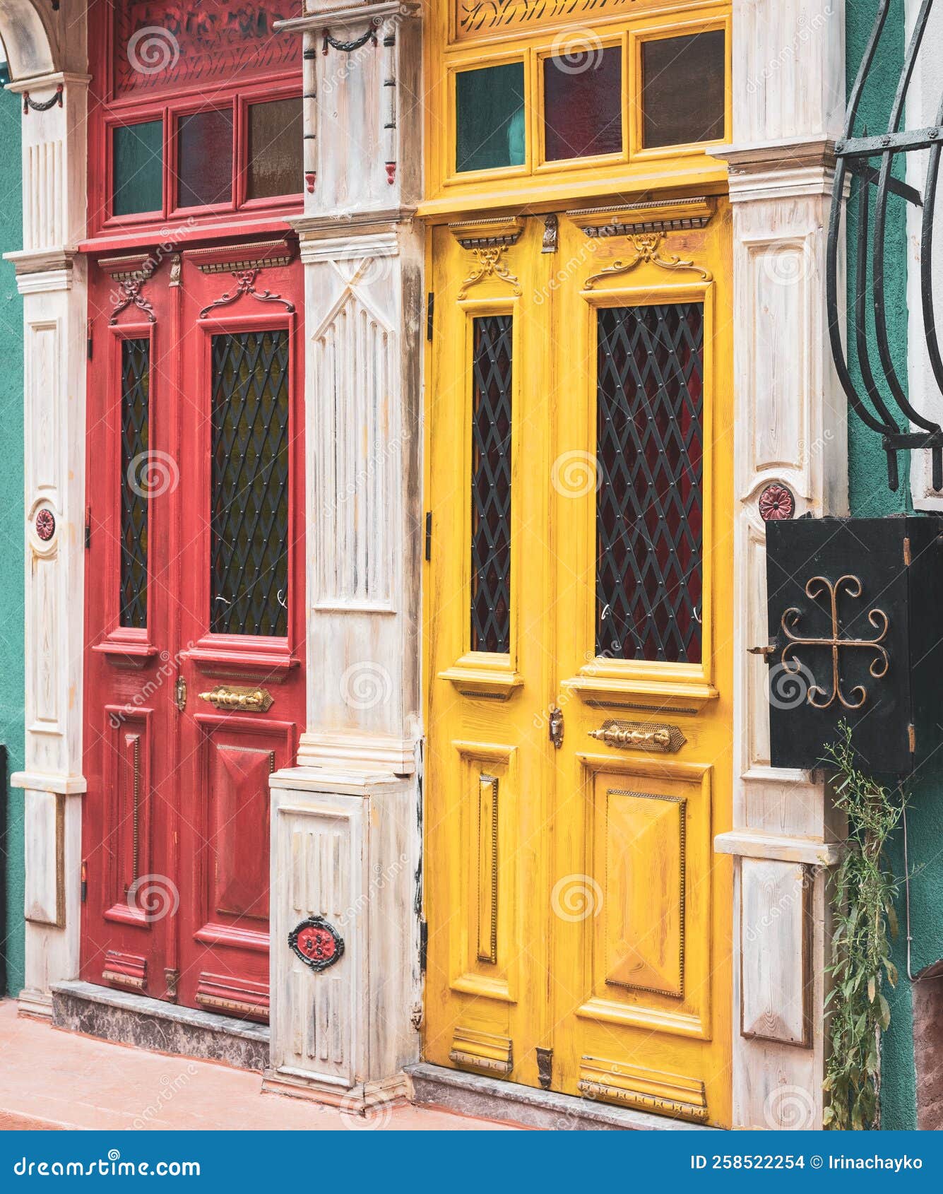 Colorful Doors in Balat Fener Istanbul Stock Photo - Image of travel ...
