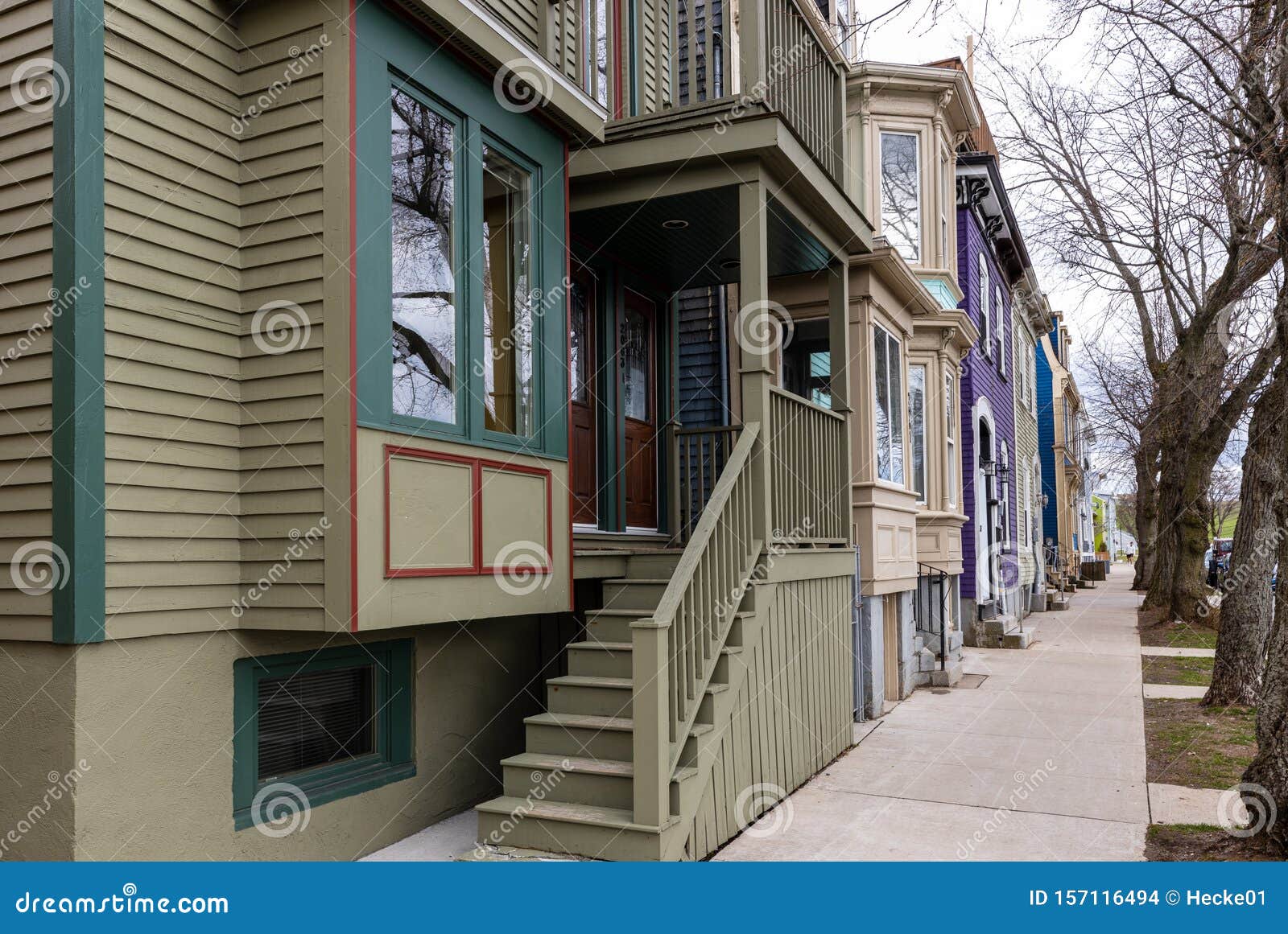 Colorful Doors and Houses of Halifax Editorial Stock Image - Image of ...