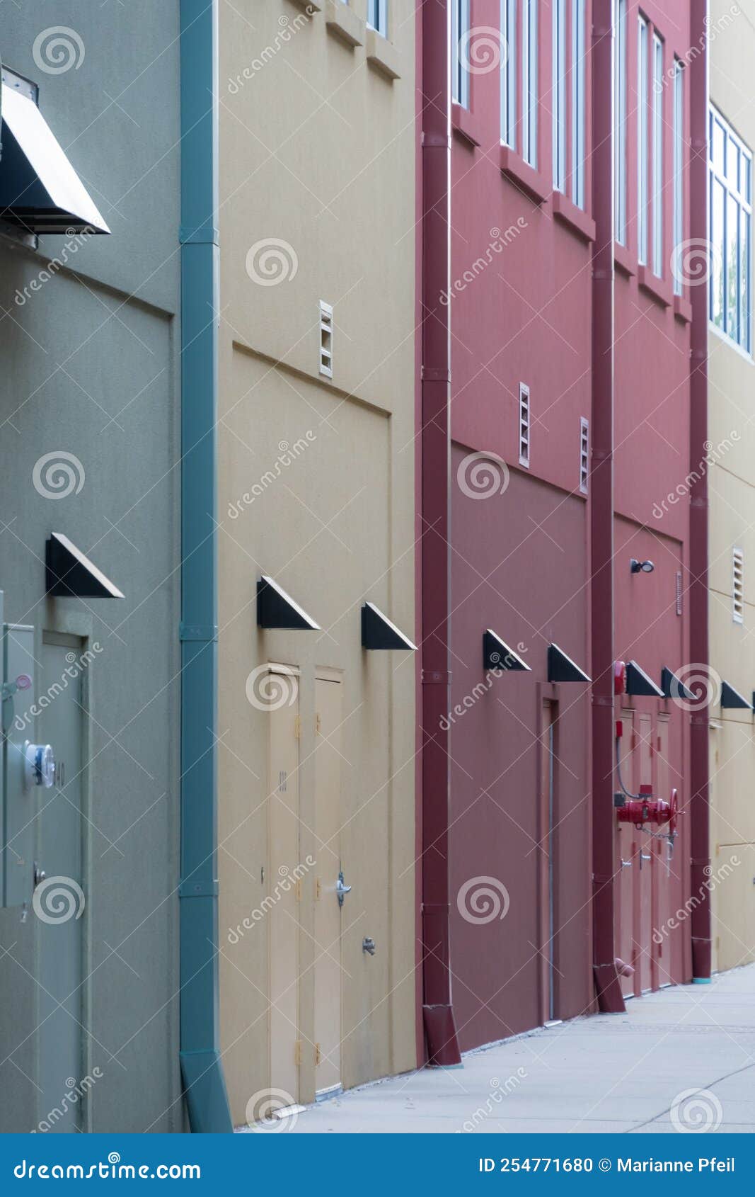 The Woodlands, Texas USA - July 11, 2021: Colorful Doors in a Row ...