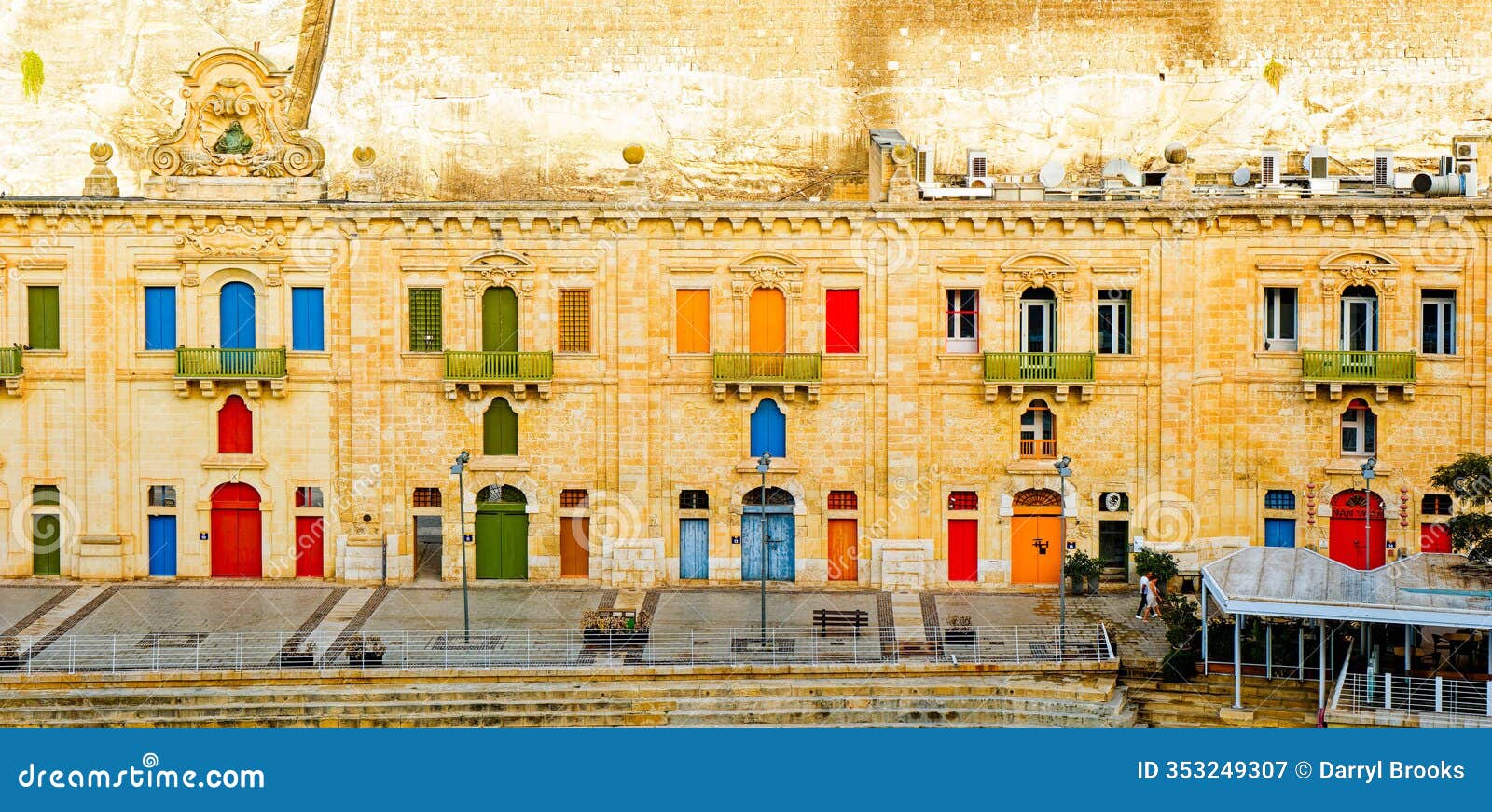 Colorful Doors In Warm Light Background, Exterior, Colorful ...