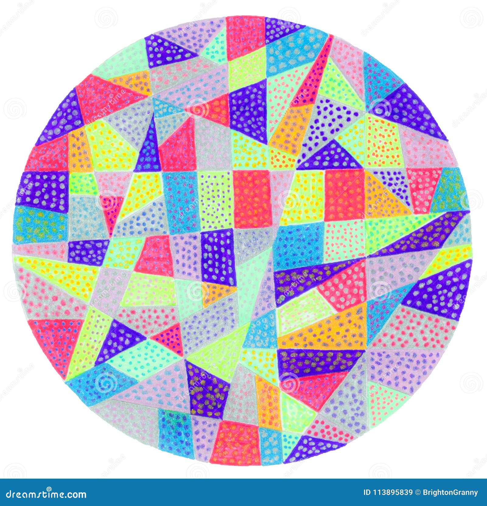 Colorful Dot Pattern Circle Stock Illustration - Illustration of ...