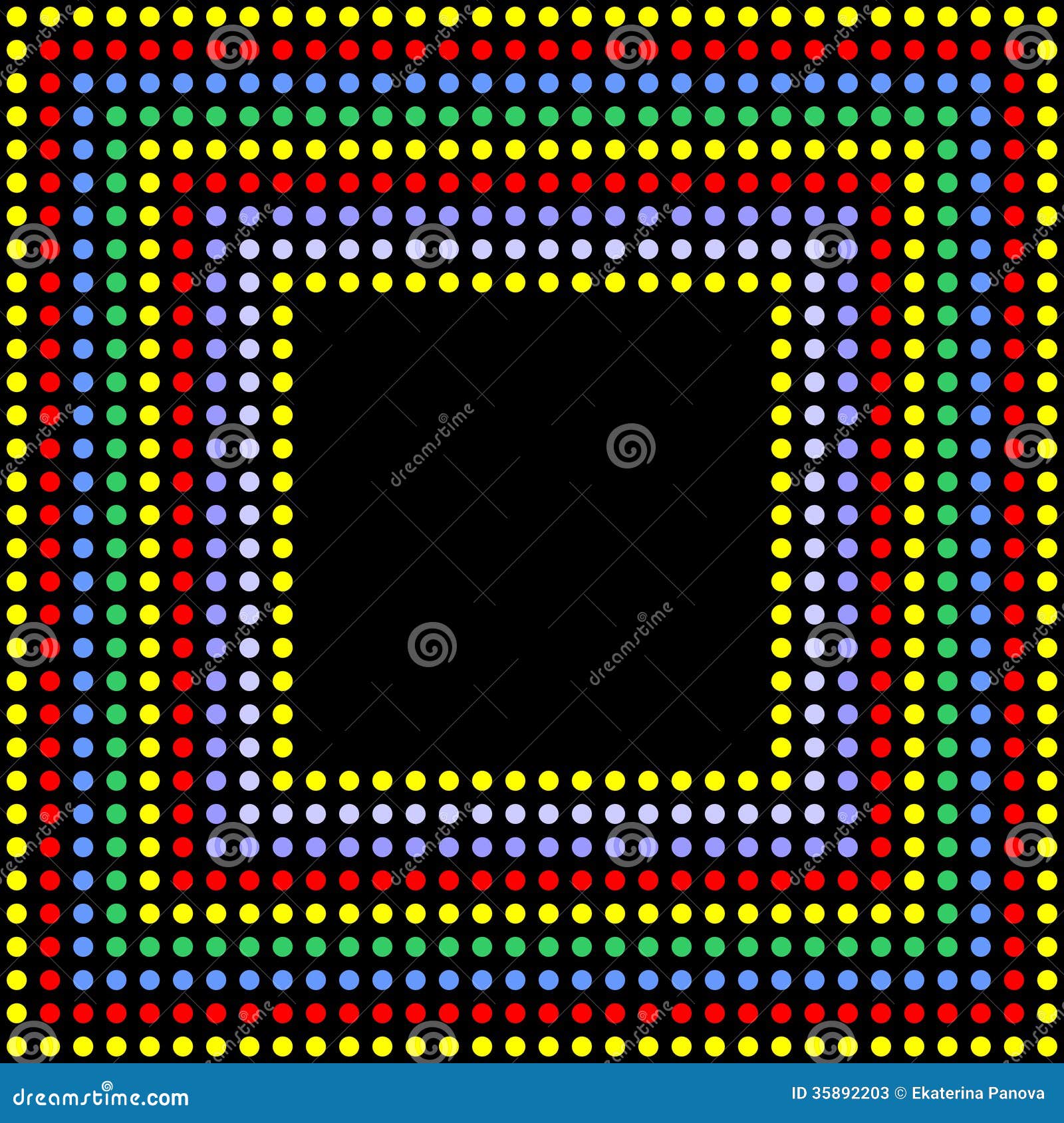 Colorful dots frame. stock vector. Illustration of backdrop - 35892203