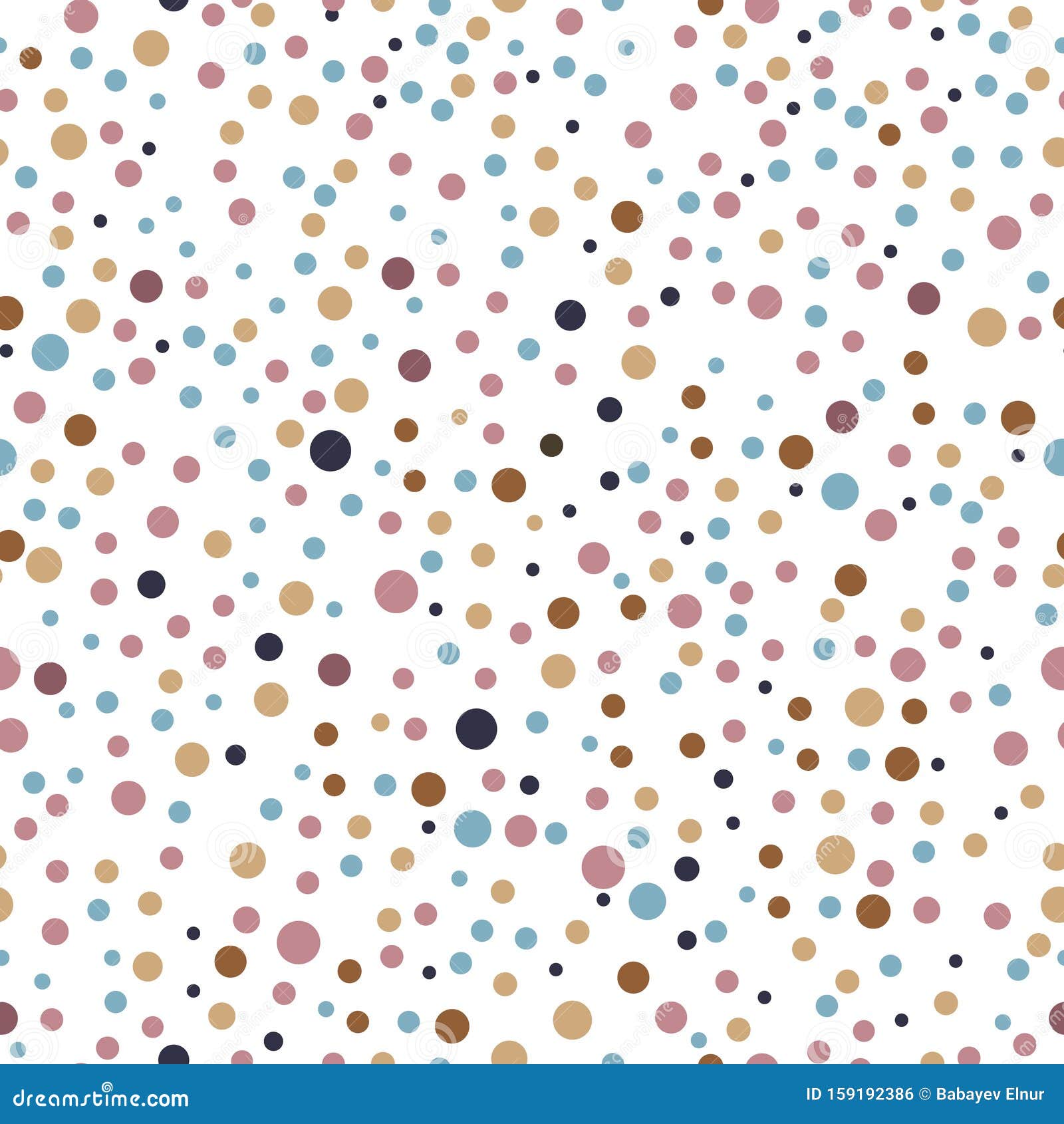 Colorful Dotted Seamless Pattern. Admirable Classic Colorful Polka Dots ...