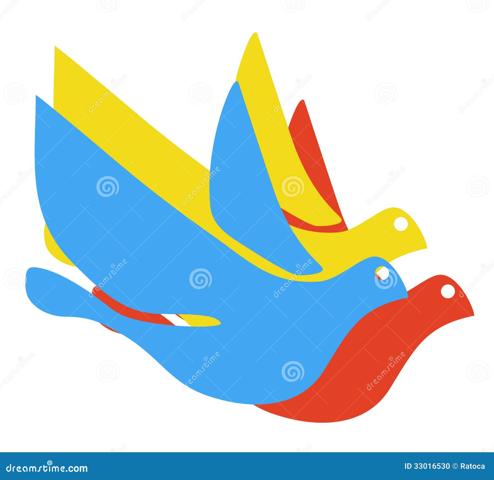 Colorful dove stock vector. Illustration of couple, harmony - 33016530