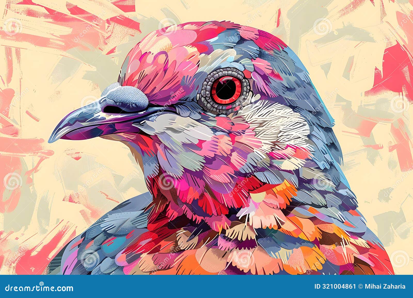 Colorful Dove Vector Illustration With Human Hand, Birds Inspired ...