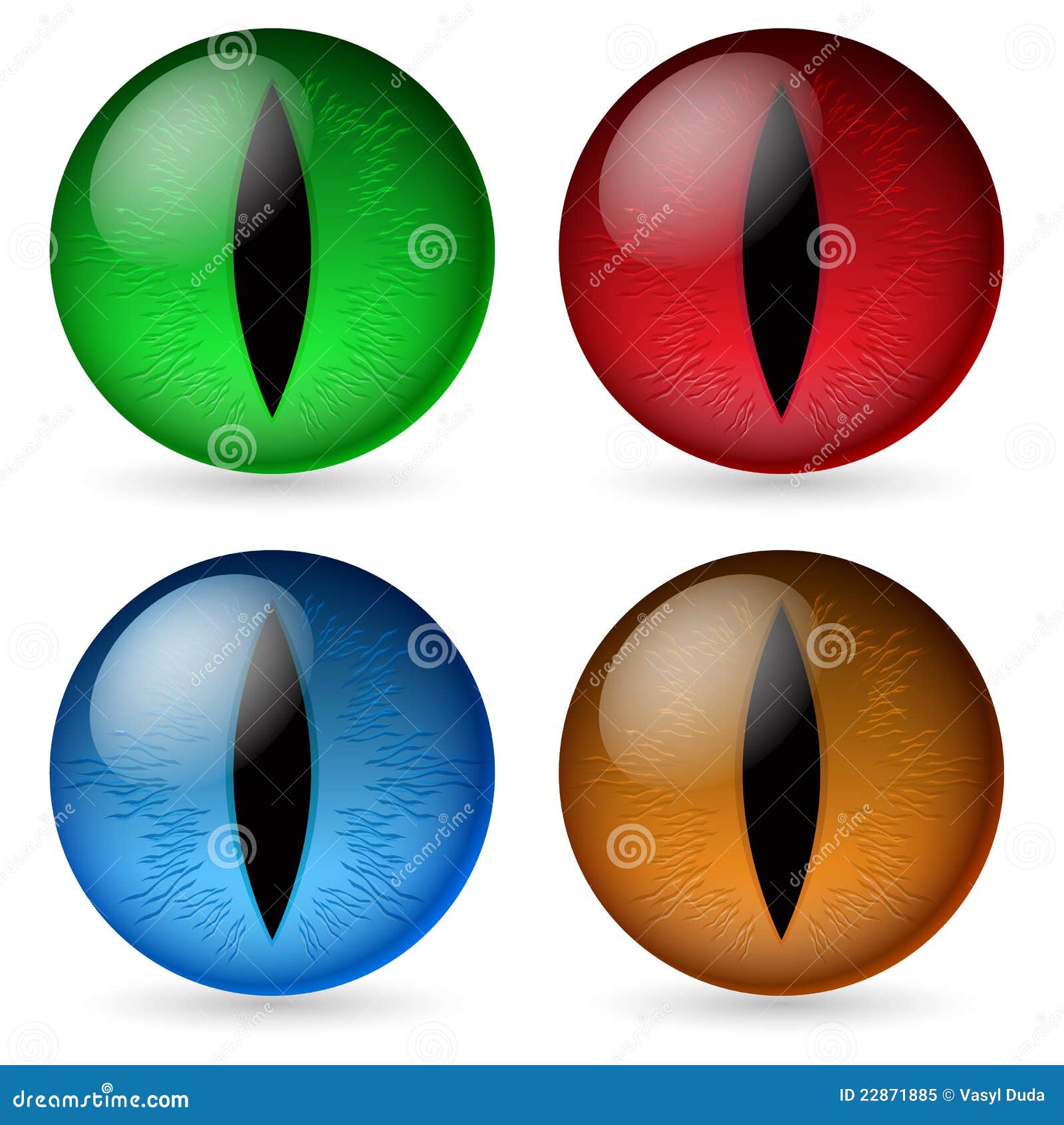 Colorful dragon eyes stock vector. Illustration of artistic - 22871885