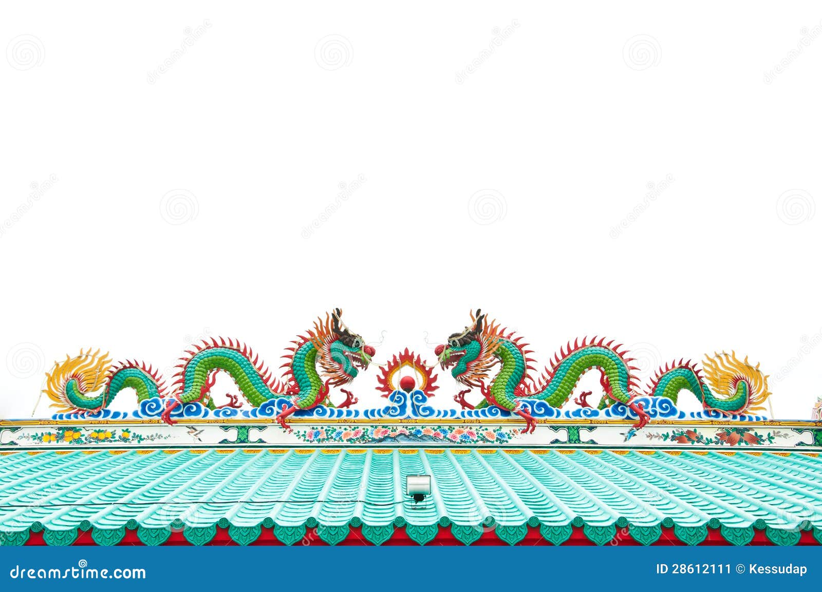 The Colorful Dragon Made from Ceramic Tile Stock Image - Image of ...