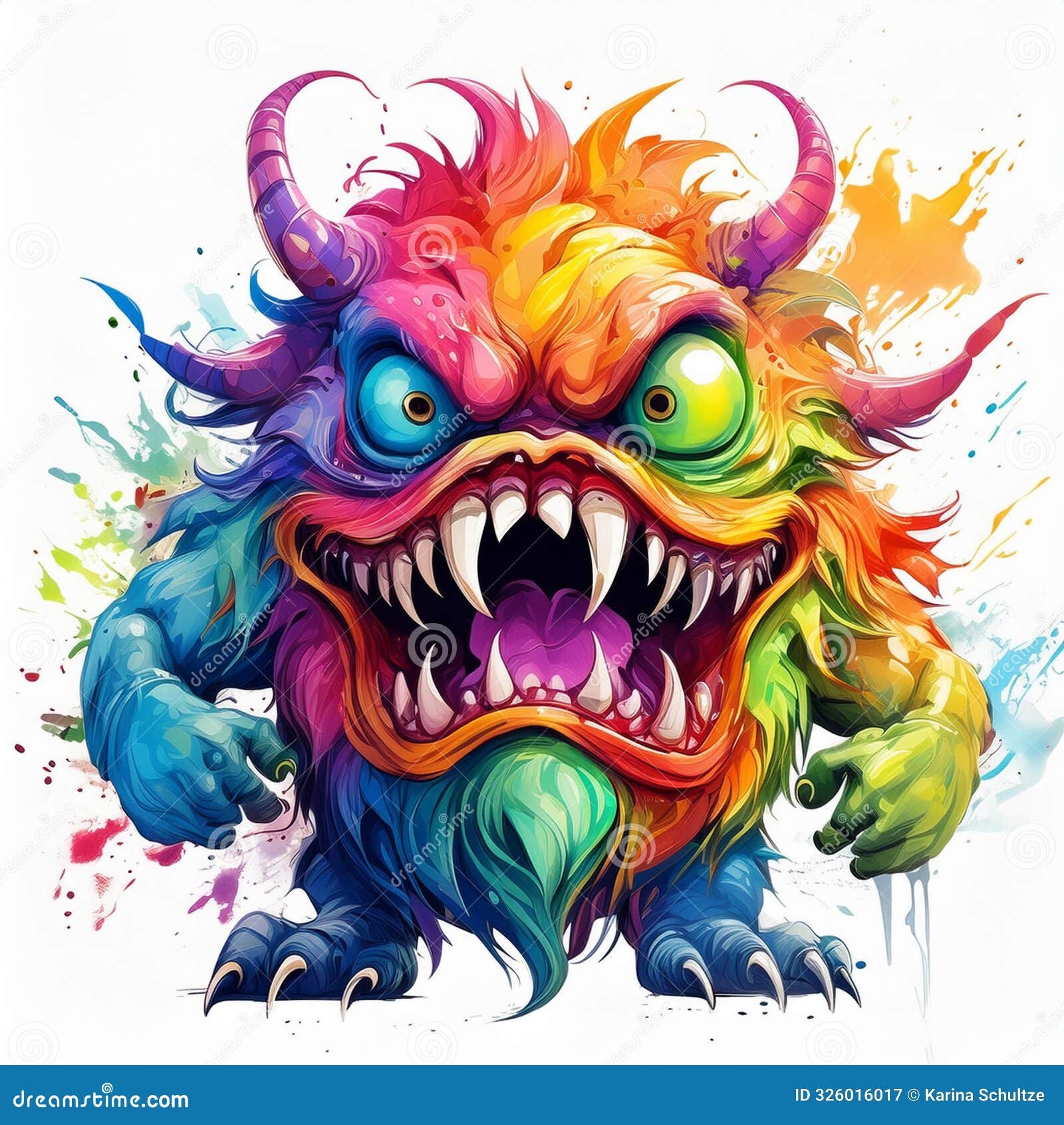 A Colorful Dragon with a Menacing Look on Its Face Stock Illustration ...