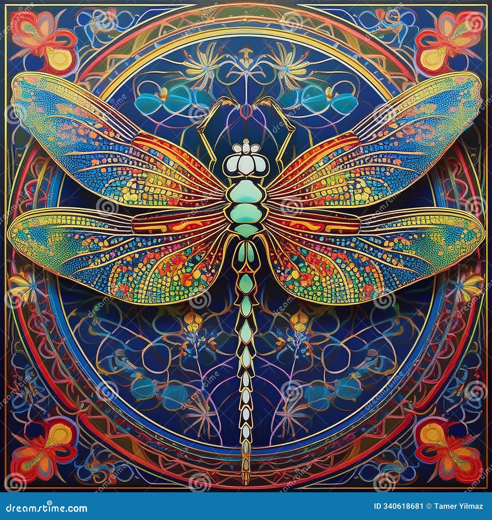 The Dragonfly Is Drawn With A Black Outline. Coloring Book, Doodle Icon ...