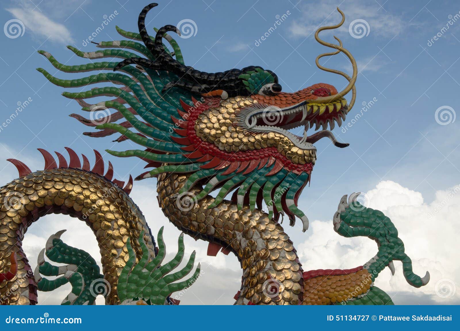 Colorful Dragons stock image. Image of belief, background - 51134727