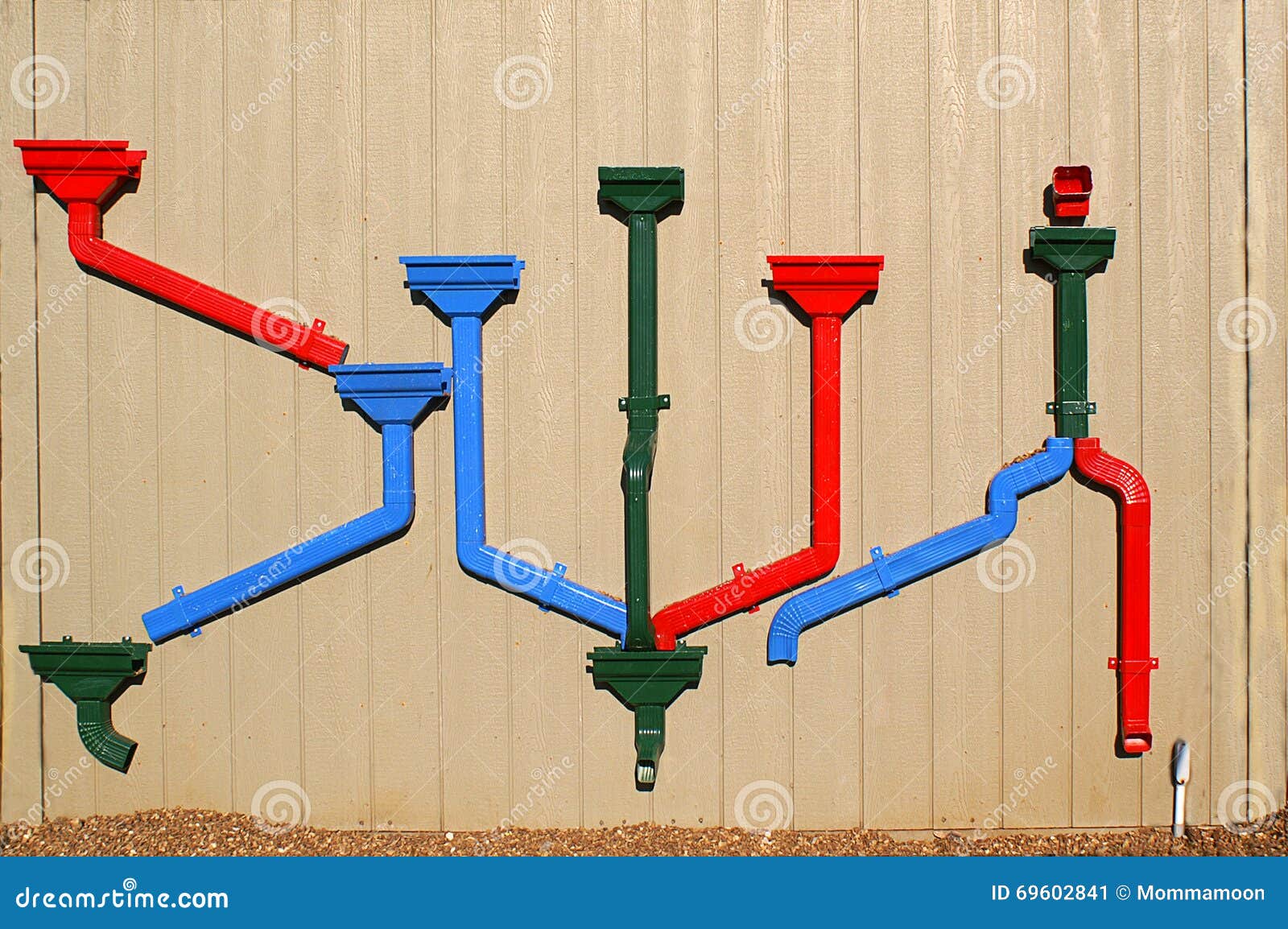 Colorful Drain Pipes stock image. Image of home, architecture - 69602841