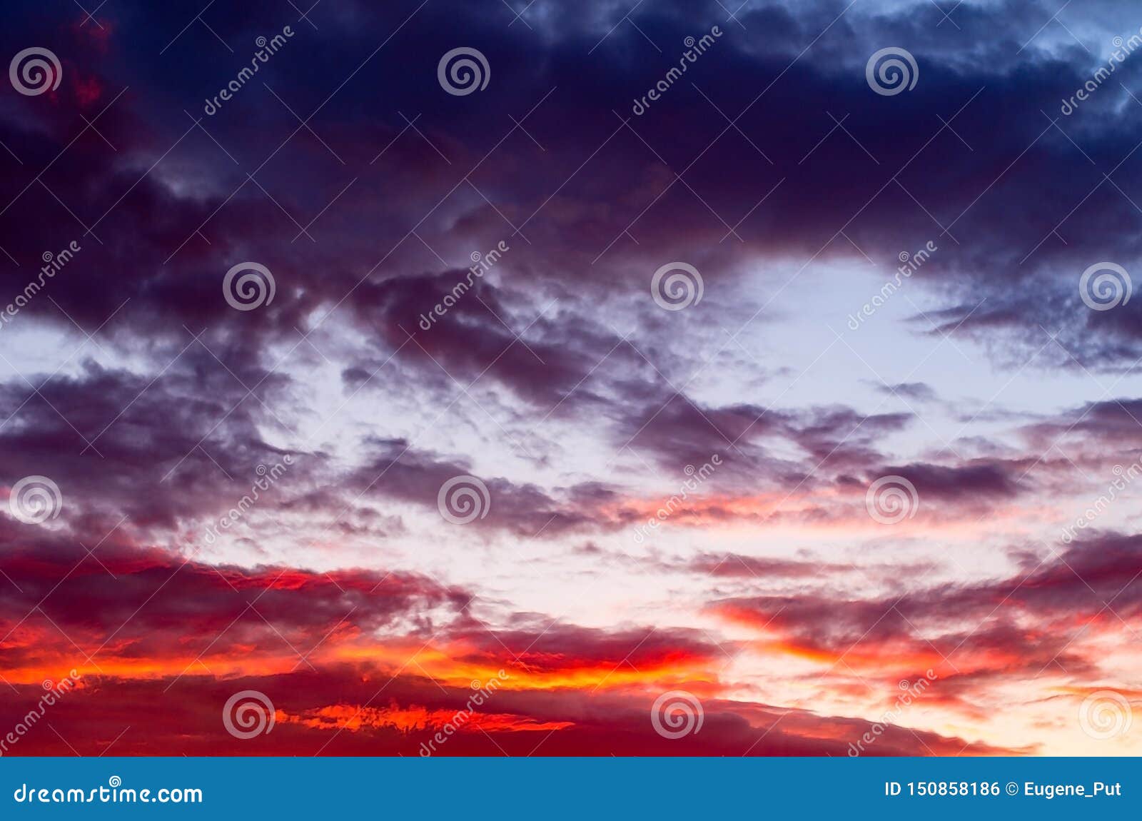 Colorful and Dramatic Sunset Storm Clouds in the Sky. Weather ...